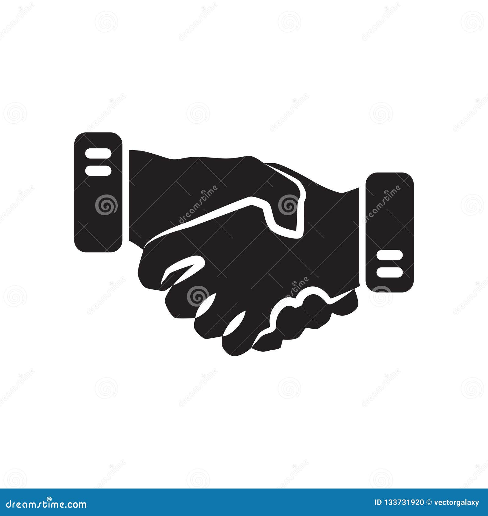 Handshake Icon Isolated on White Background Stock Vector - Illustration ...