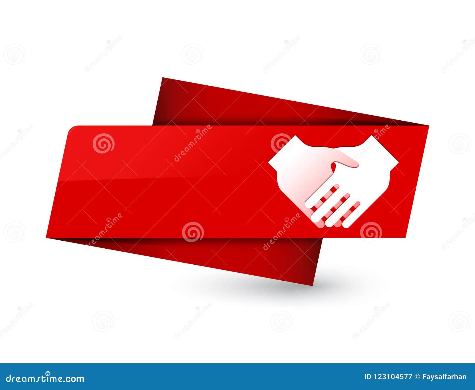 Handshake Icon Premium Red Tag Sign Stock Illustration - Illustration ...