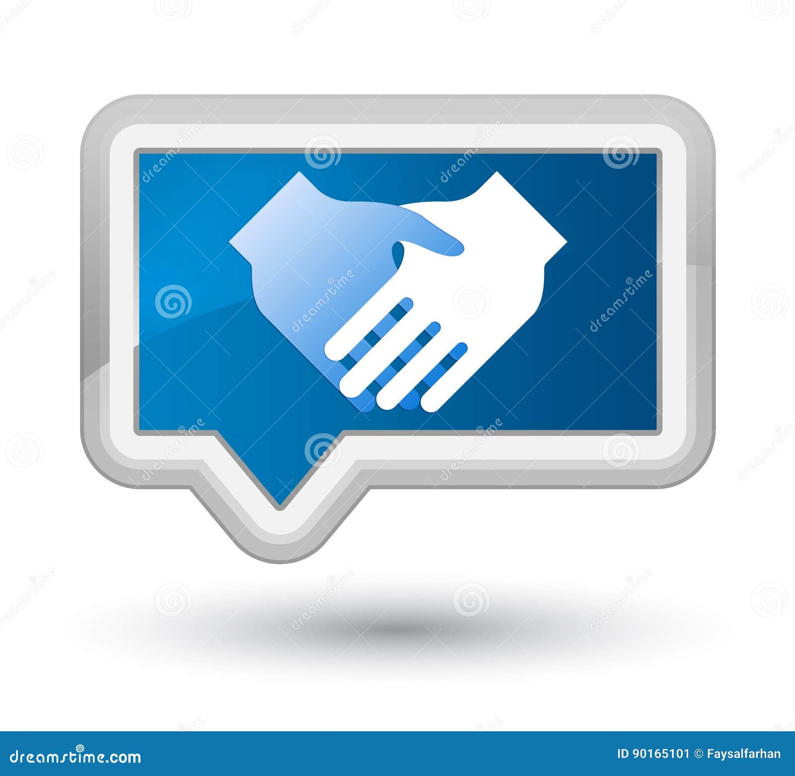 Handshake Icon Prime Blue Banner Button Stock Illustration ...