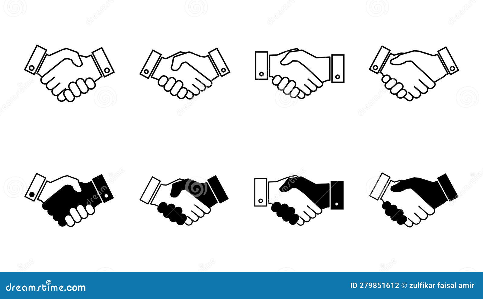 Handshake Icon . Business Handshake. Contact Agreement Stock Vector ...