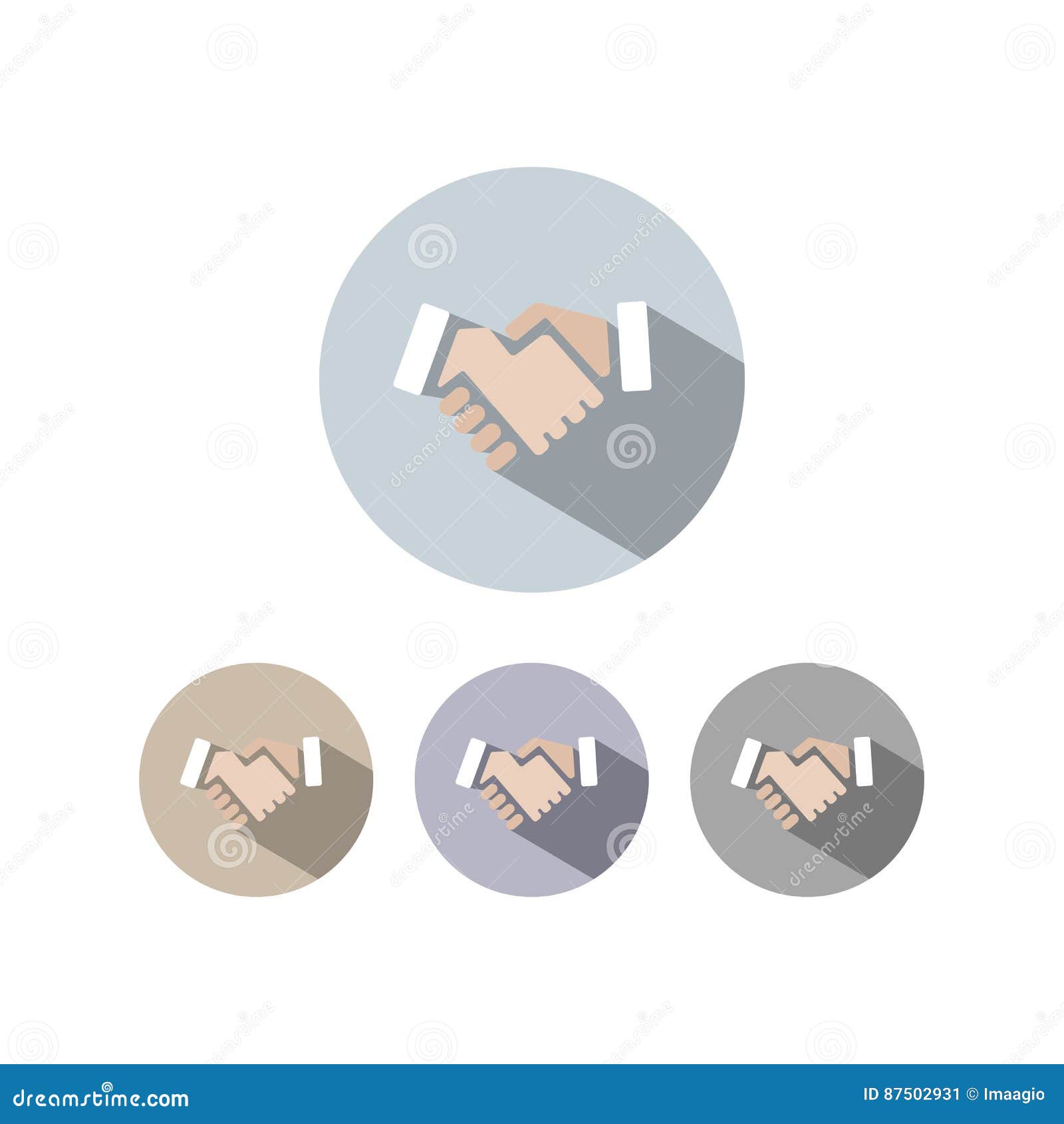 Handshake icon with shadow stock vector. Illustration of contract ...