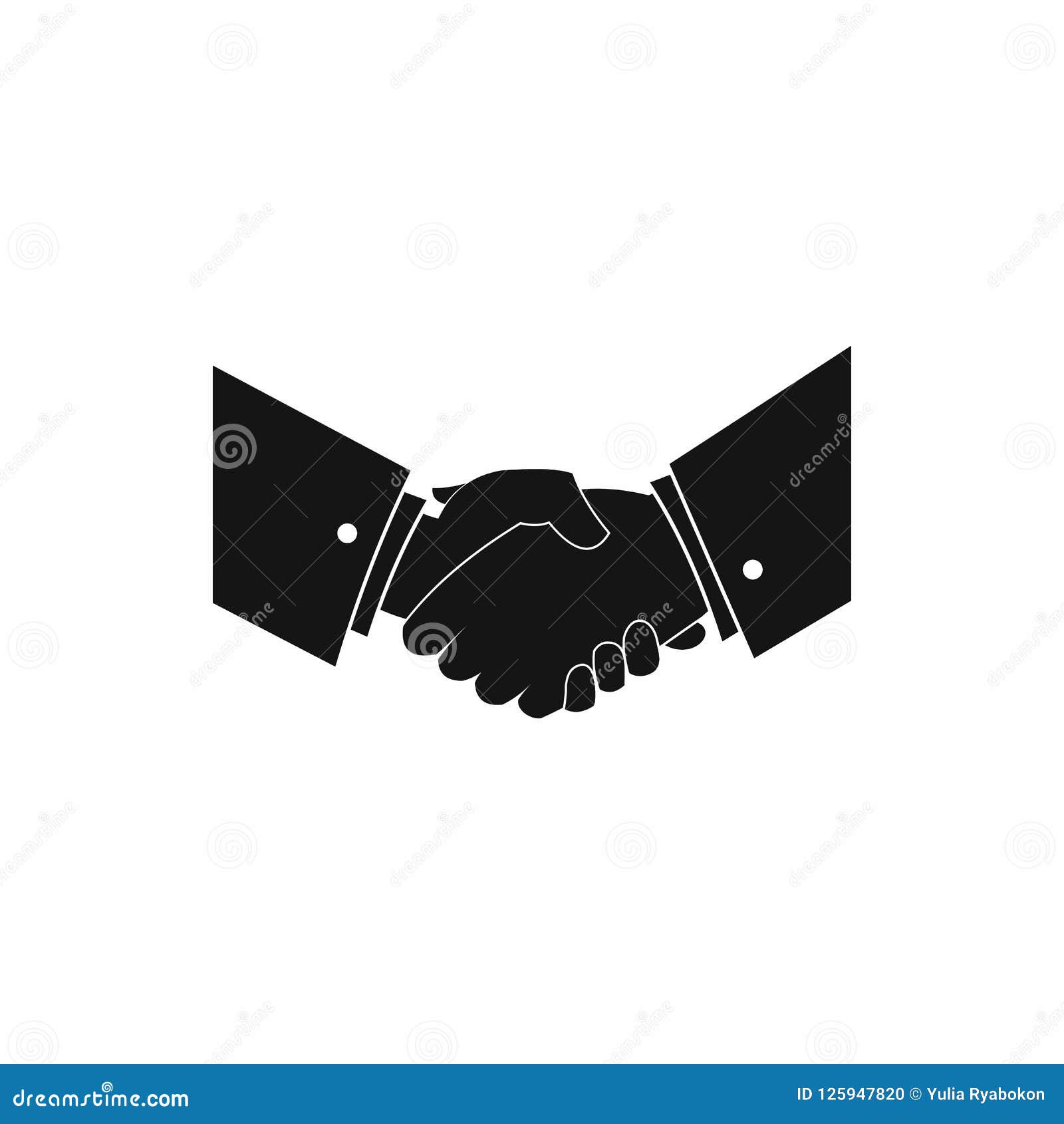 Handshake Icon in Simple Style Stock Illustration - Illustration of ...