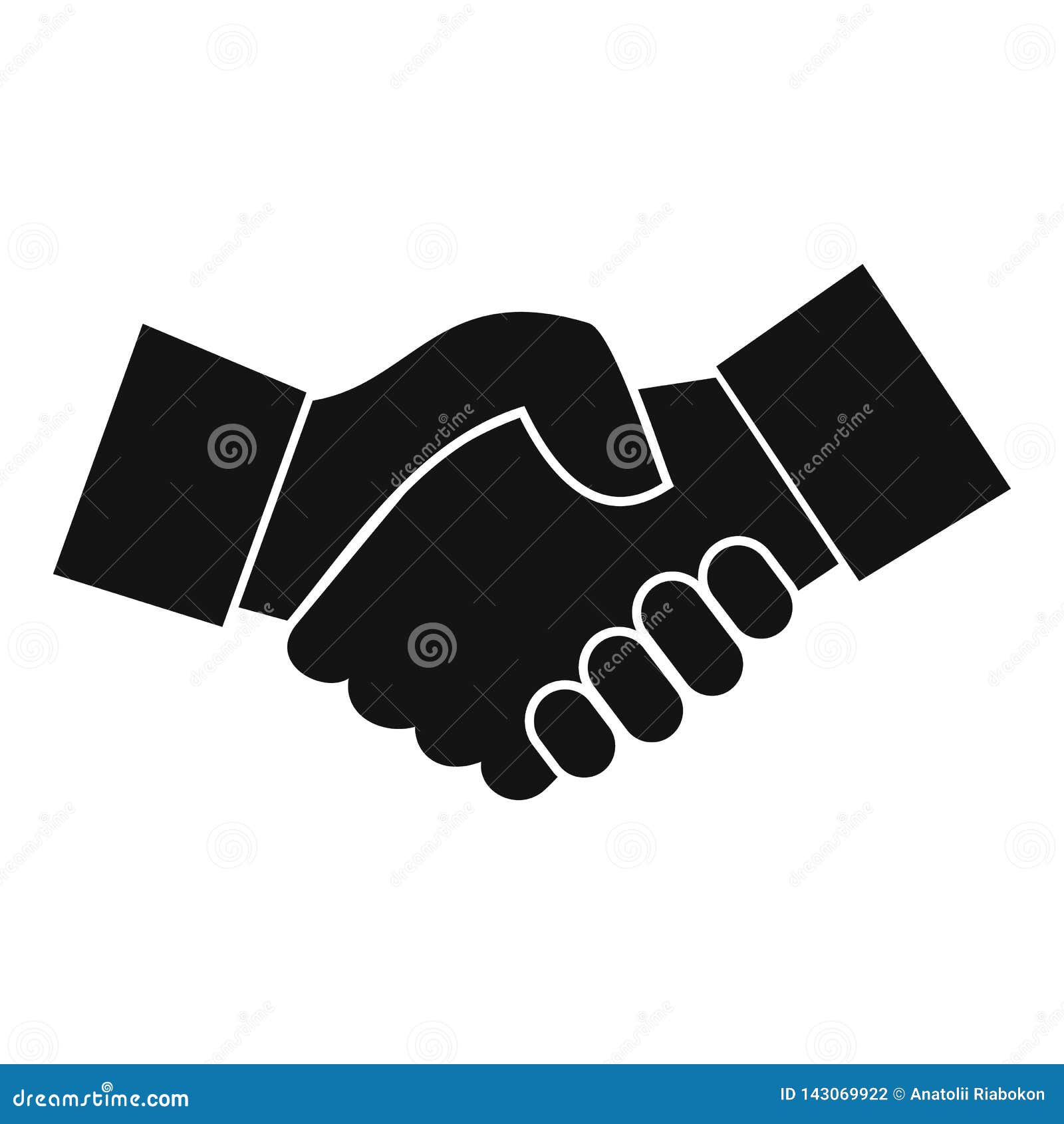 Handshake Icon, Simple Style Stock Vector - Illustration of partnership ...