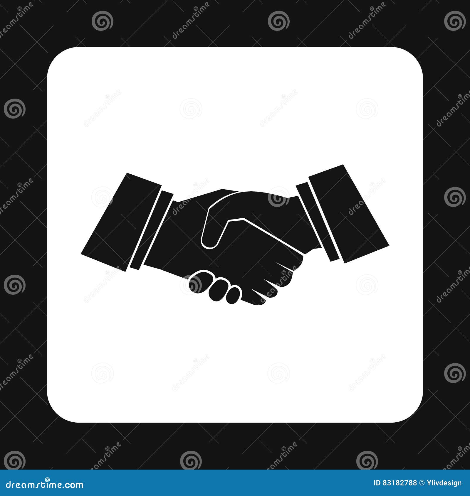 Handshake Icon in Simple Style Stock Vector - Illustration of icon ...