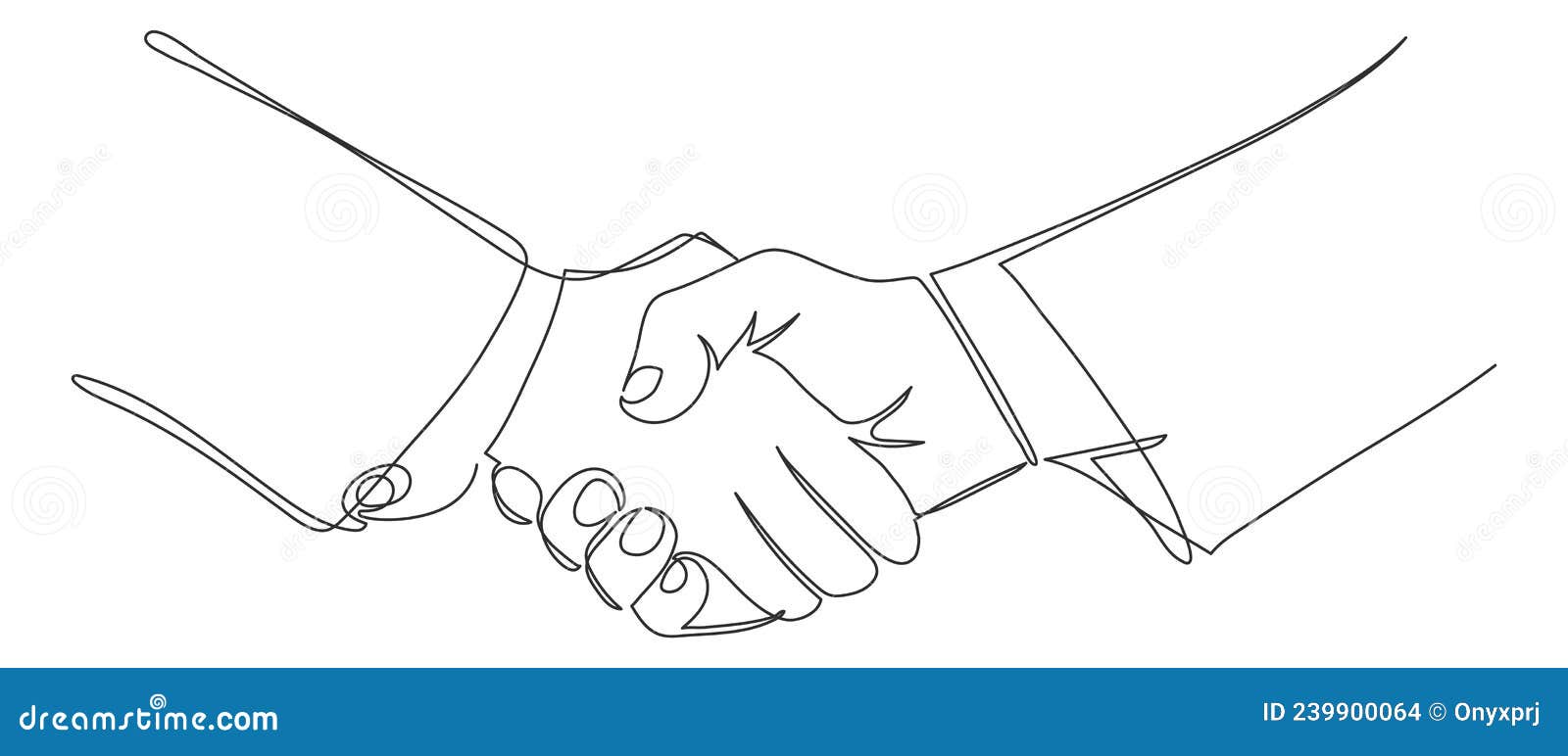 Handshake Icon. Sketch Style Hand Gesture of Agreement Stock Vector ...