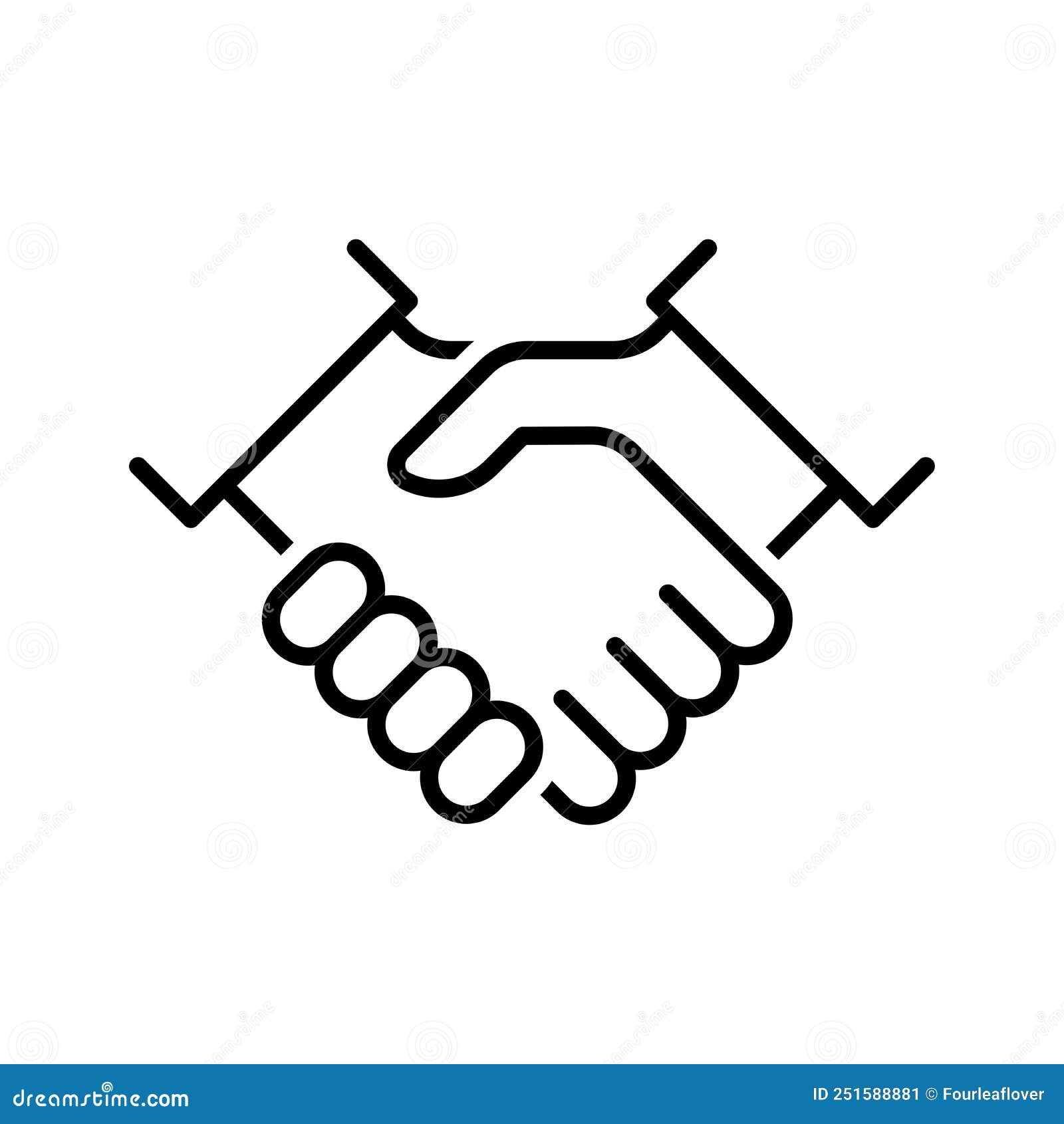 Handshake Icon. Full Vector Illustration Stock Vector - Illustration of ...