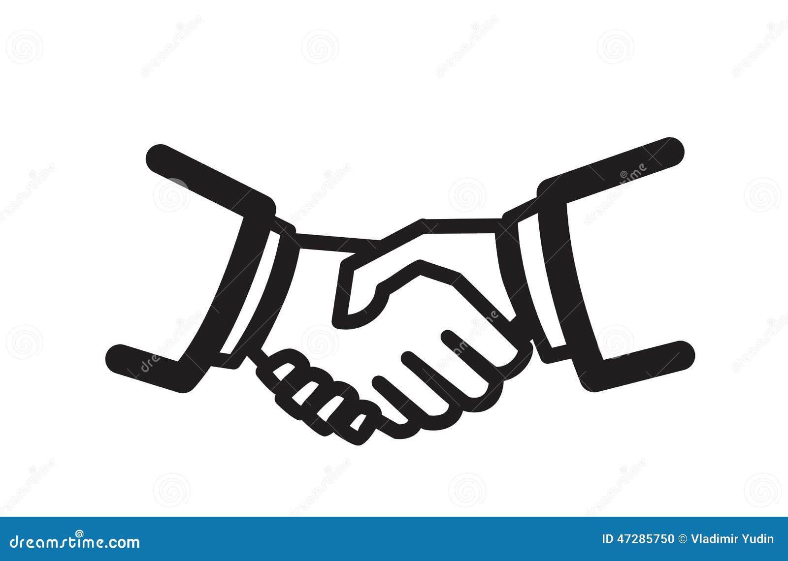 Handshake icon stock vector. Illustration of vector, shake - 47285750