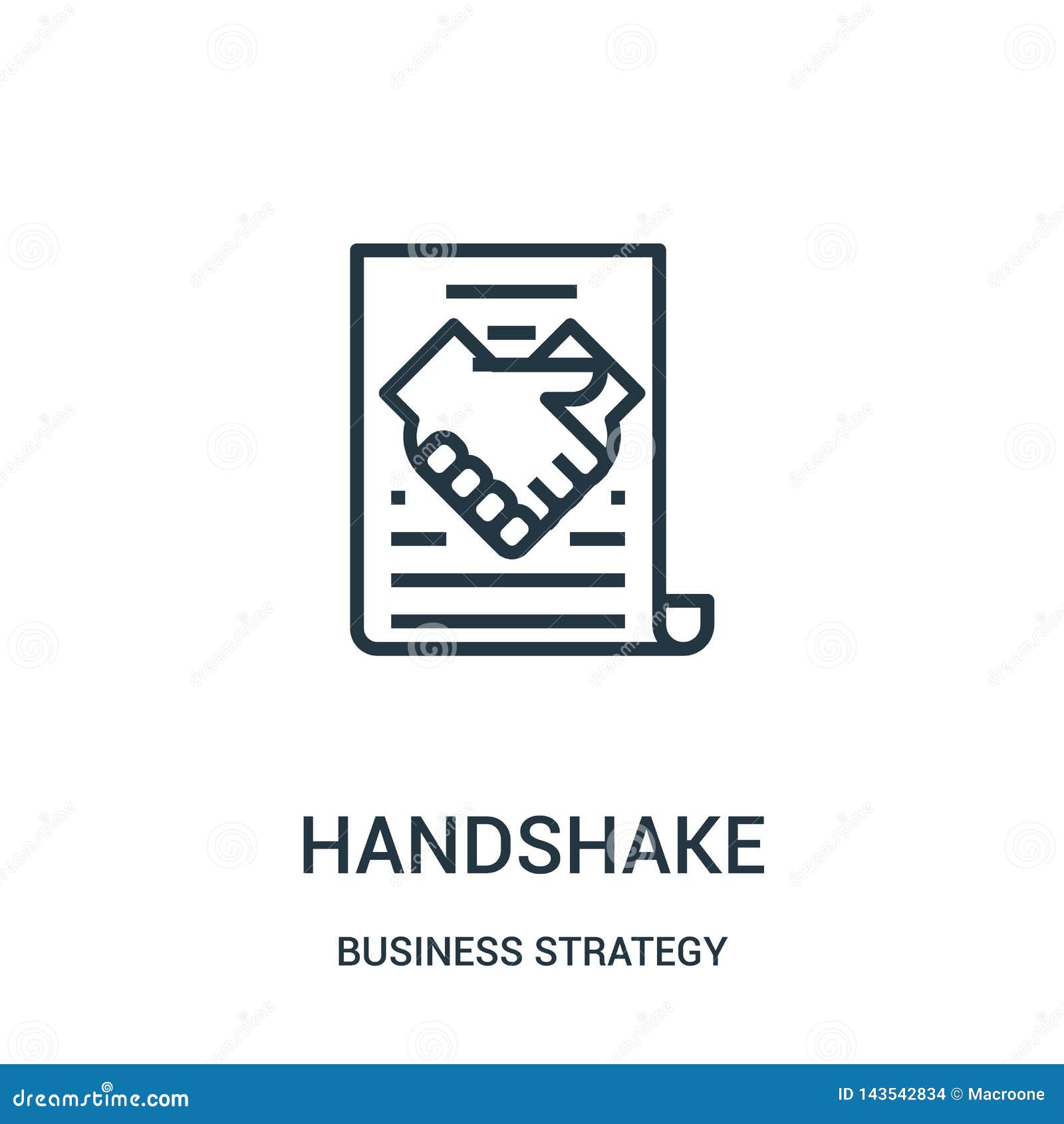 Handshake Icon Vector from Business Strategy Collection. Thin Line ...