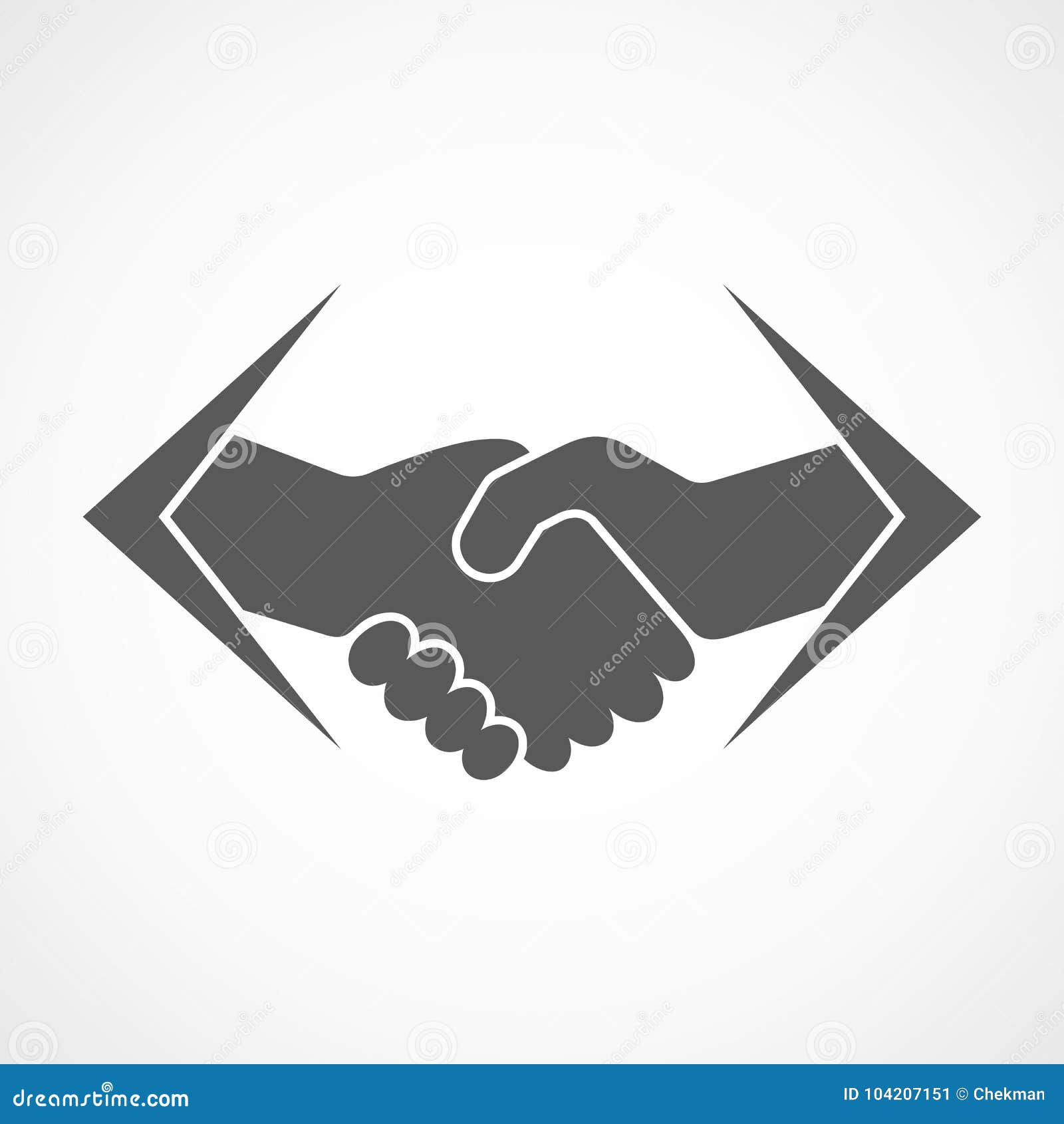 Handshake Icon. Vector Illustration. Stock Illustration - Illustration ...
