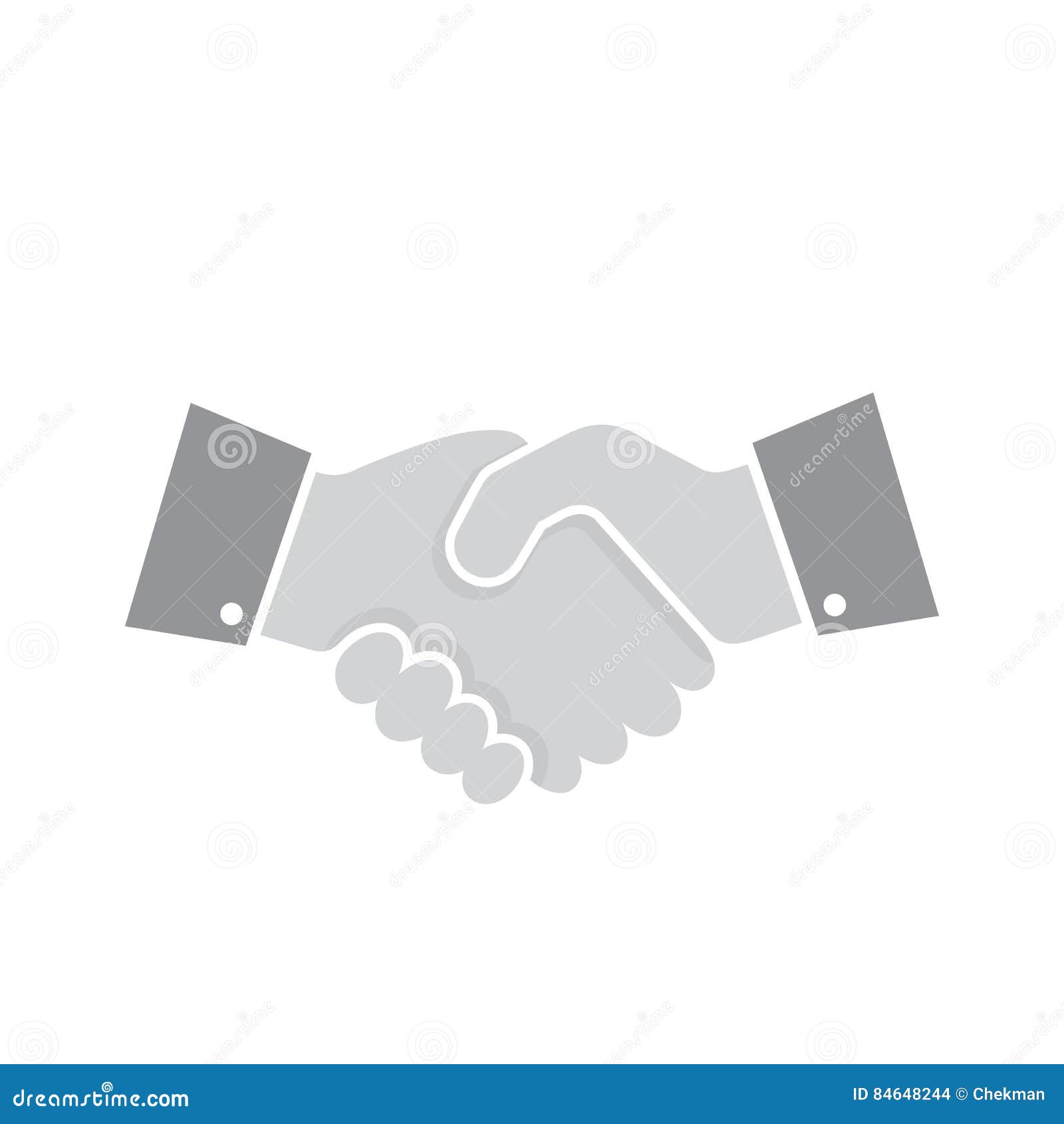 Gray Handshake Icon On White Background. Vector | CartoonDealer.com ...