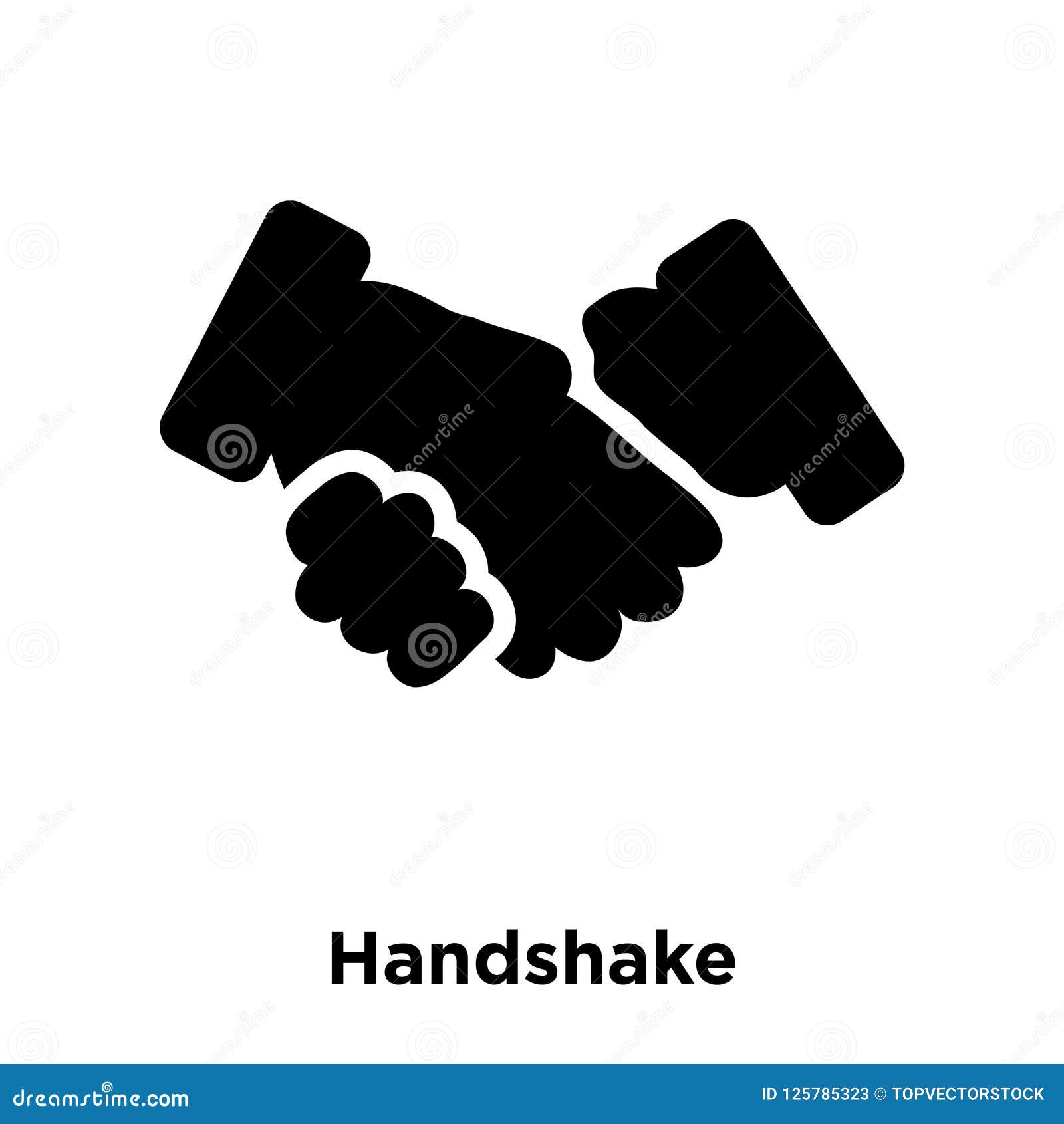 Handshake Icon Vector Isolated on White Background, Logo Concept Stock ...
