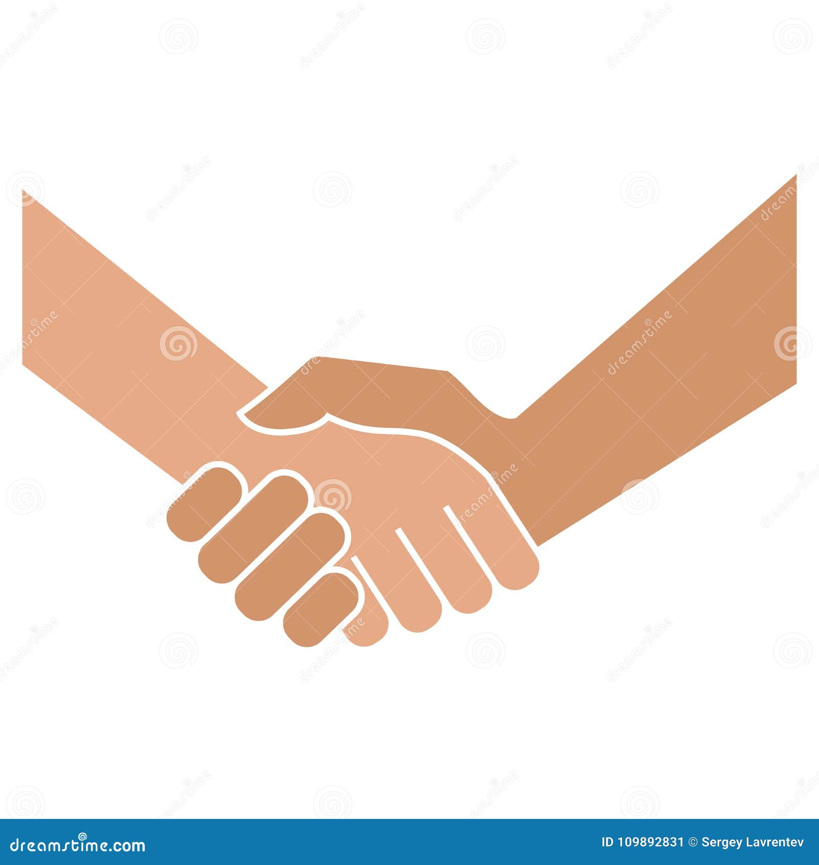 Handshake. Icon on White Background Stock Vector - Illustration of limb ...