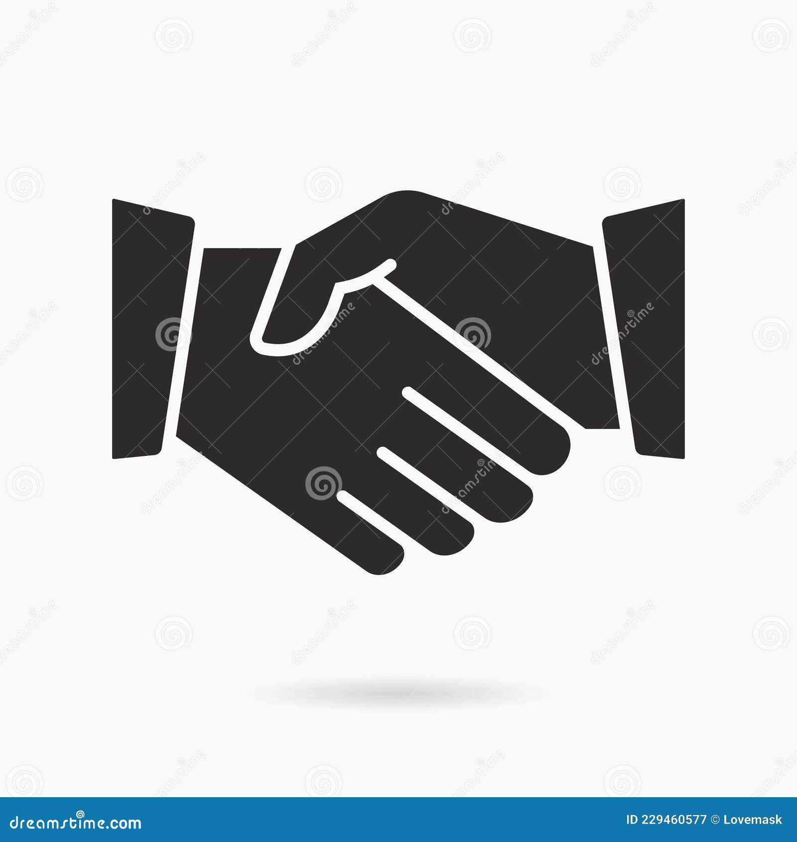 Handshake Icon on White Background. Vector Illustration. Stock Vector ...