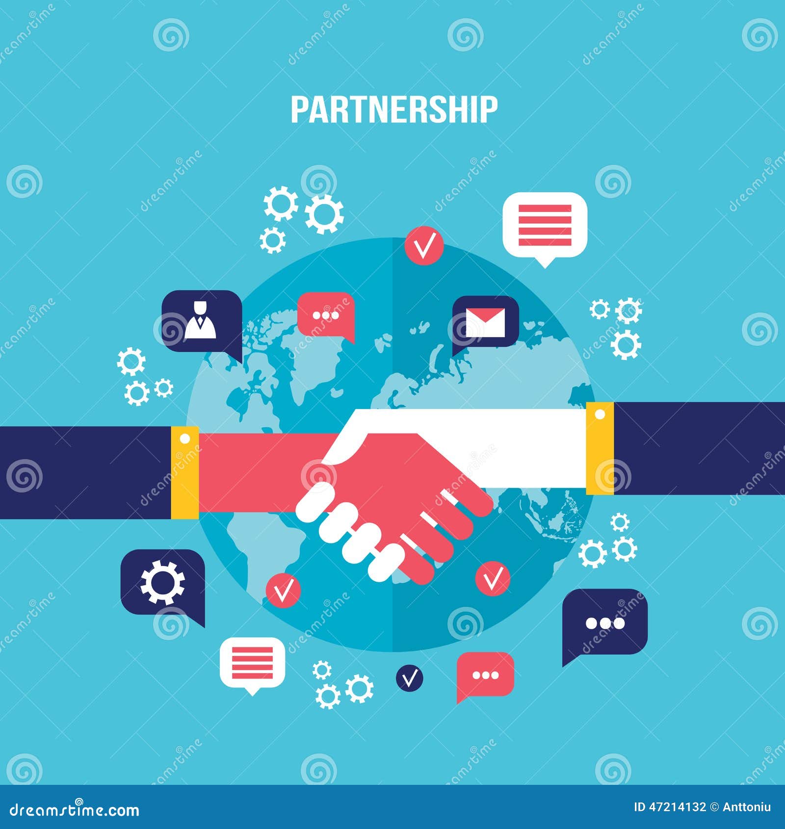 World Business Concept Handshake Stock Illustrations – 1,769 World ...