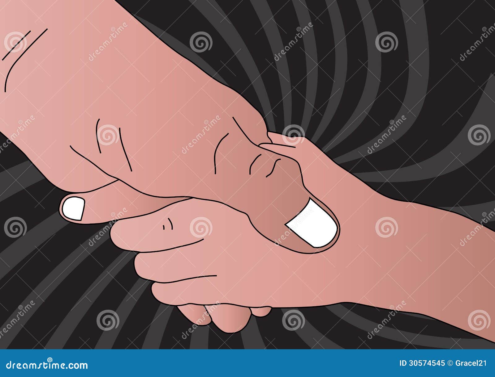 Handshake Illustration stock vector. Illustration of black - 30574545
