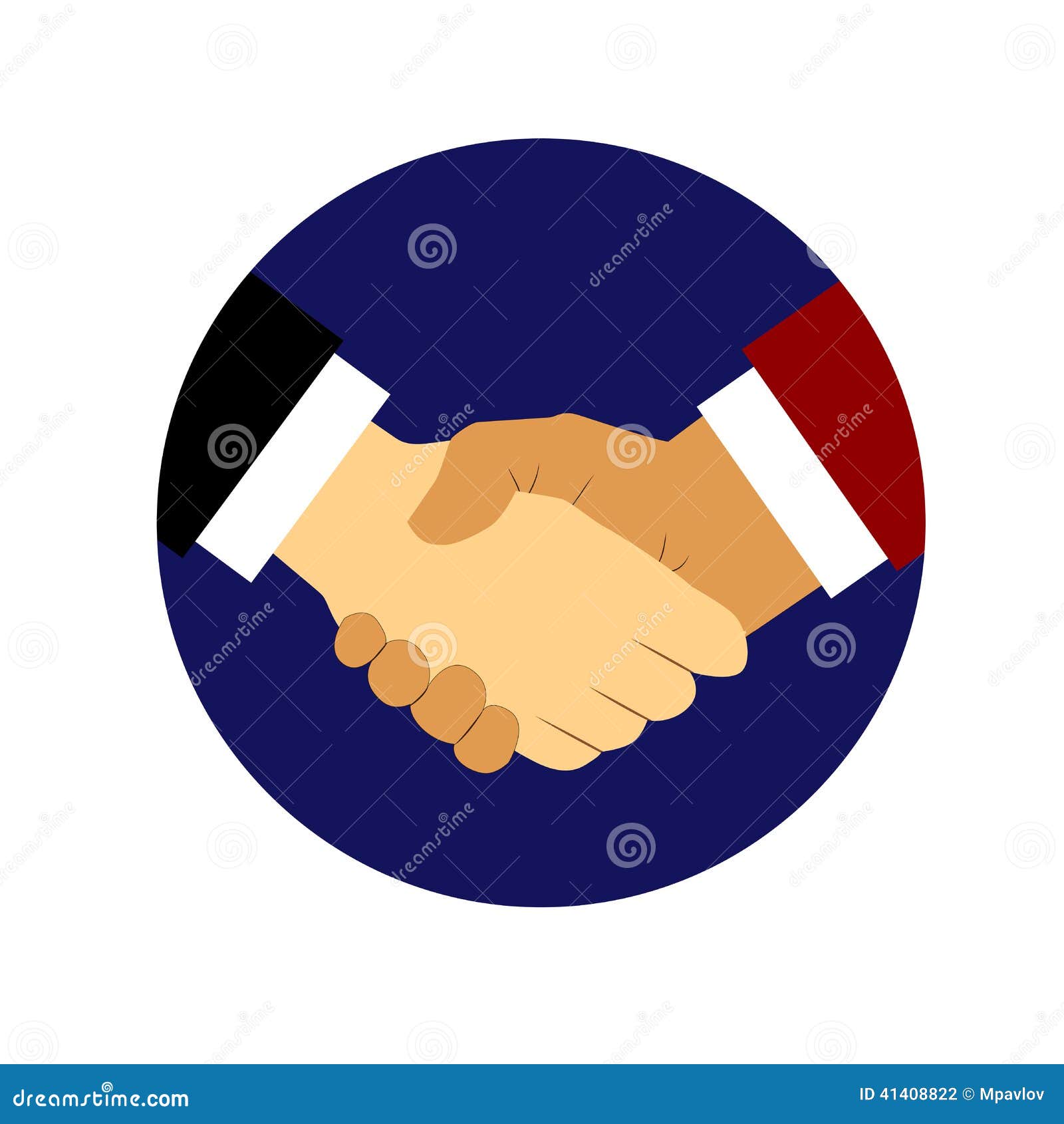 Handshake illustration stock vector. Illustration of agreement - 41408822