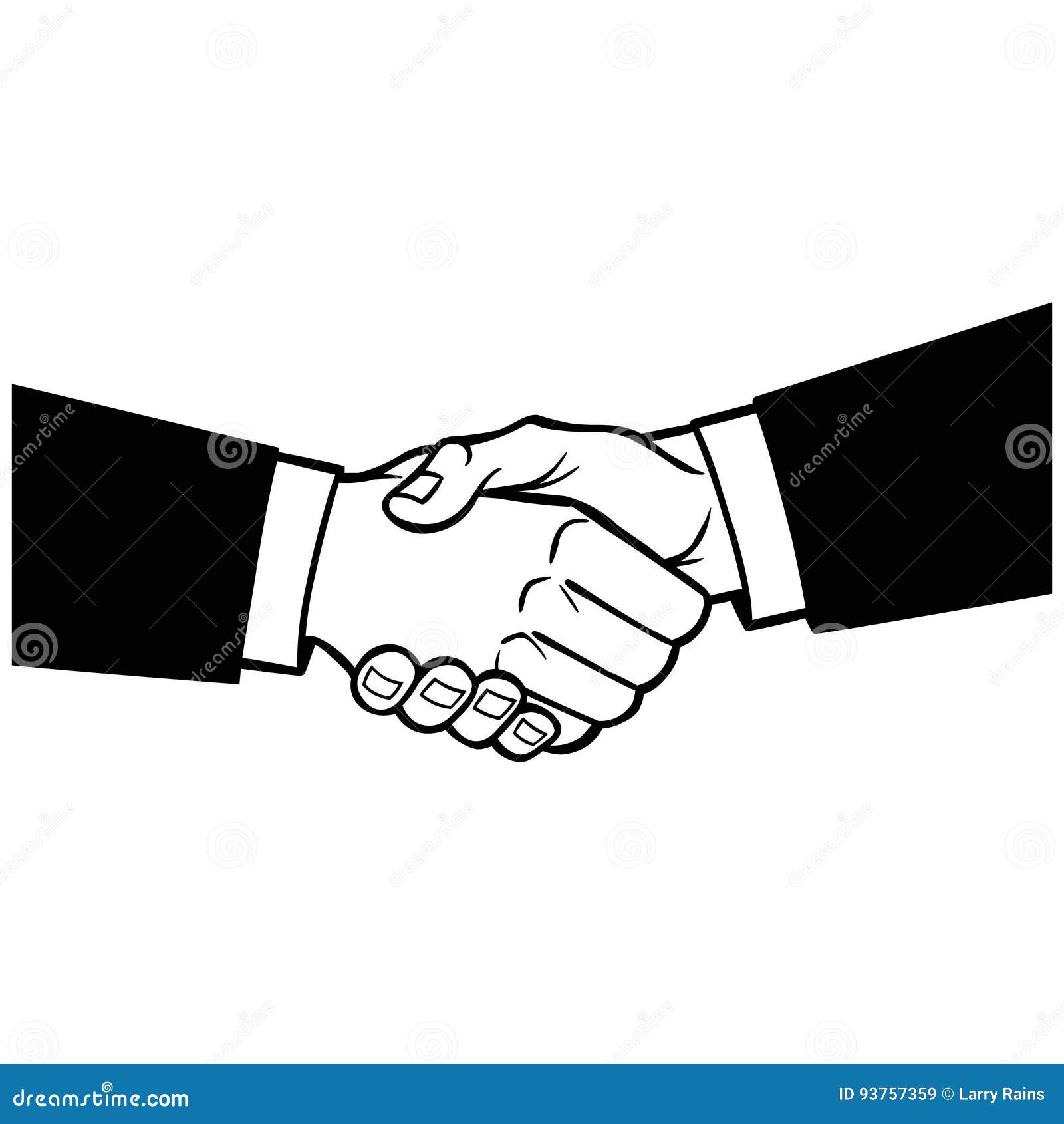 Handshake Illustration stock vector. Illustration of friendship - 93757359