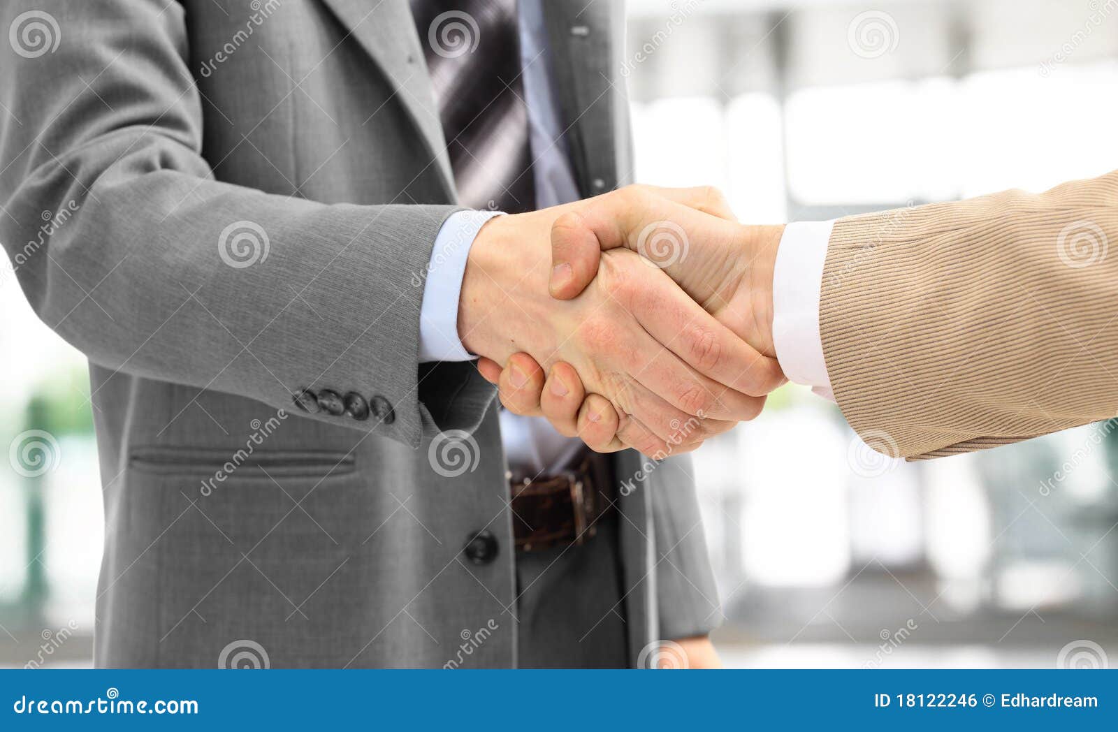 Handshake Isolated in Office Stock Photo - Image of meeting, friends ...
