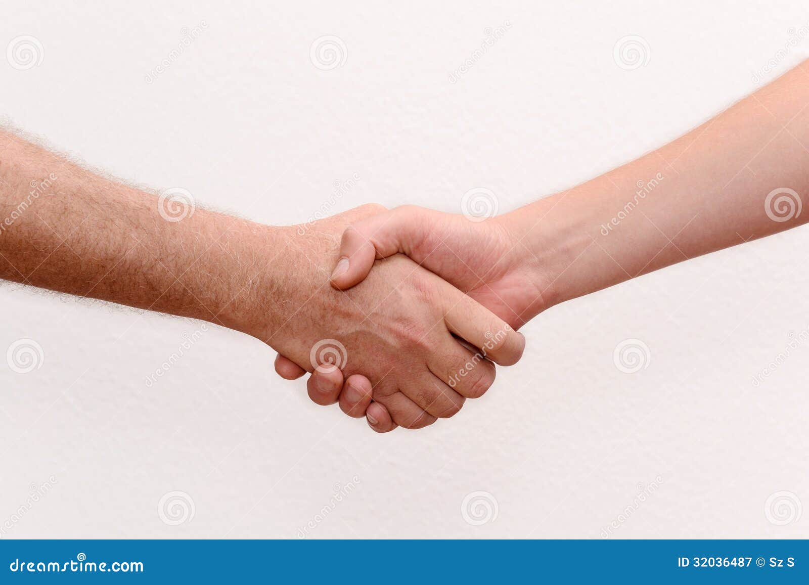 Handshake Isolated Over the Wall Stock Image - Image of hairy ...