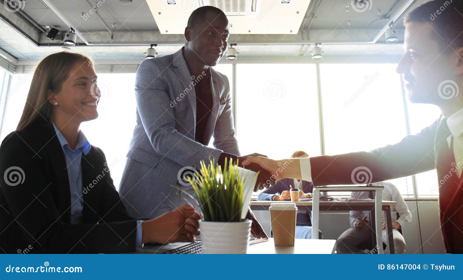 Handshake while Job Interviewing Stock Photo - Image of interact ...
