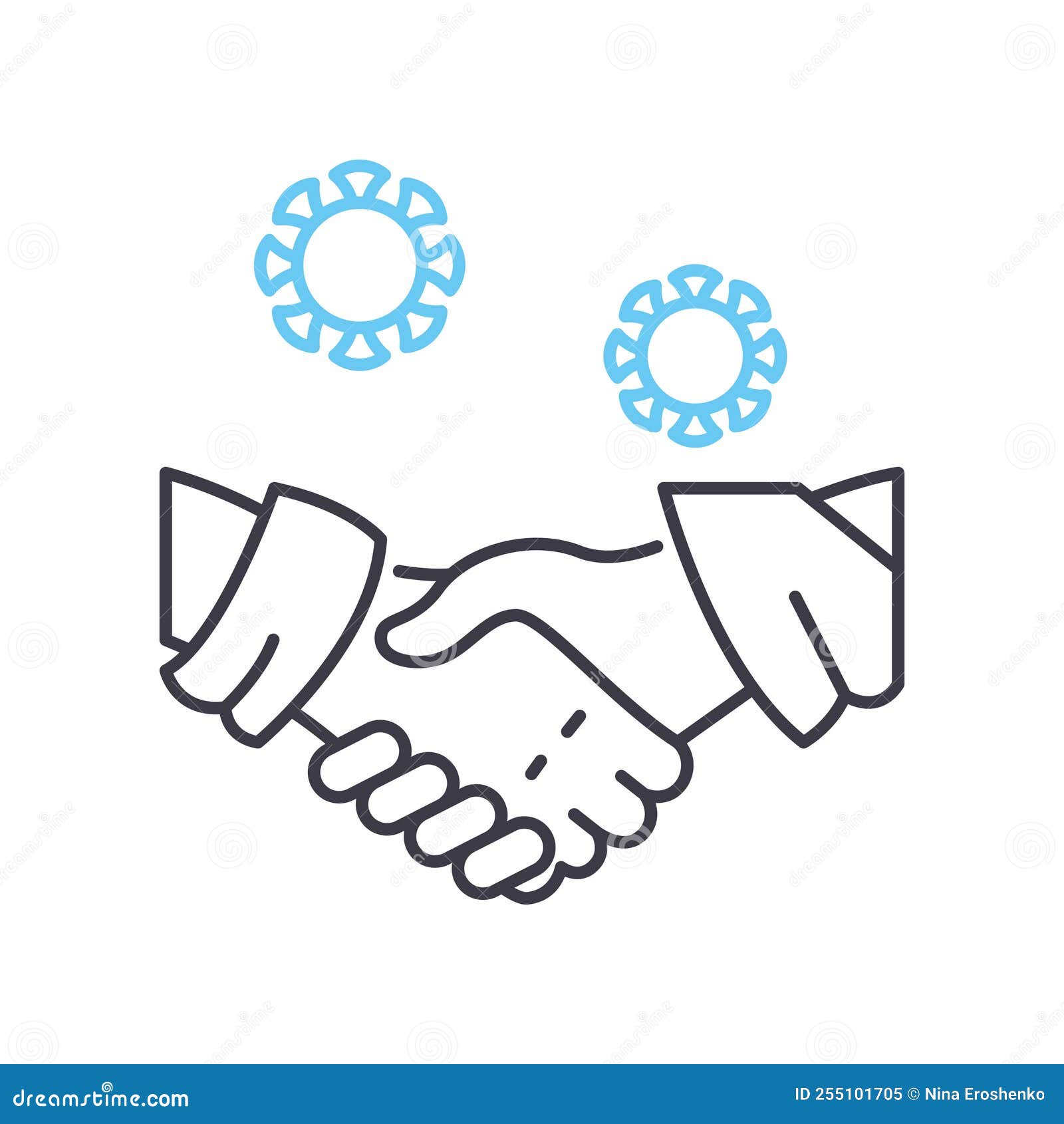 Handshake Line Icon, Outline Symbol, Vector Illustration, Concept Sign ...