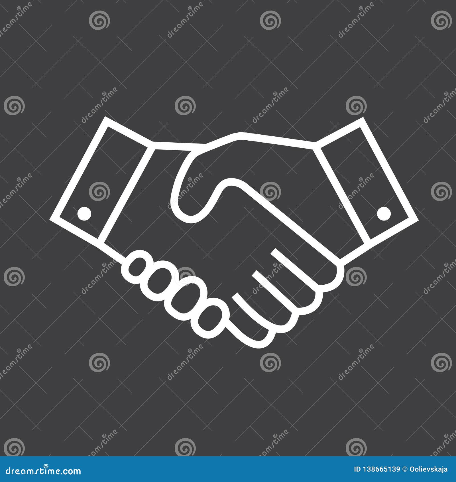 Handshake Line Icon. Partnership and Agreement Symbol Stock ...