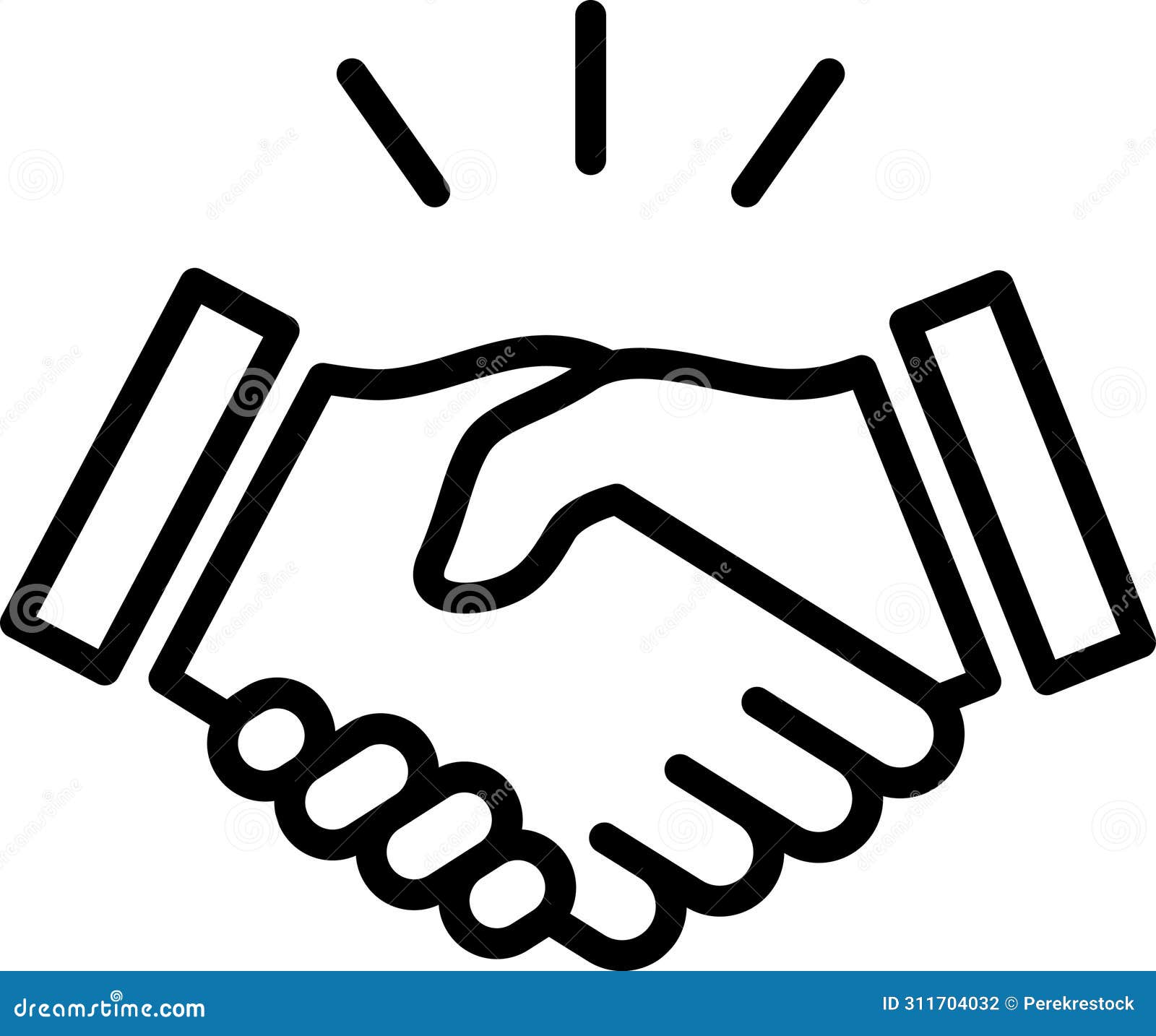 Handshake Linear Icon As a Concept of Business Agreement, Trust ...