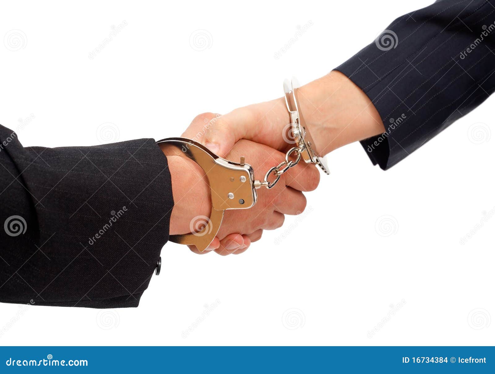 Handshake Linked with Handcuffs Stock Photo - Image of chains ...