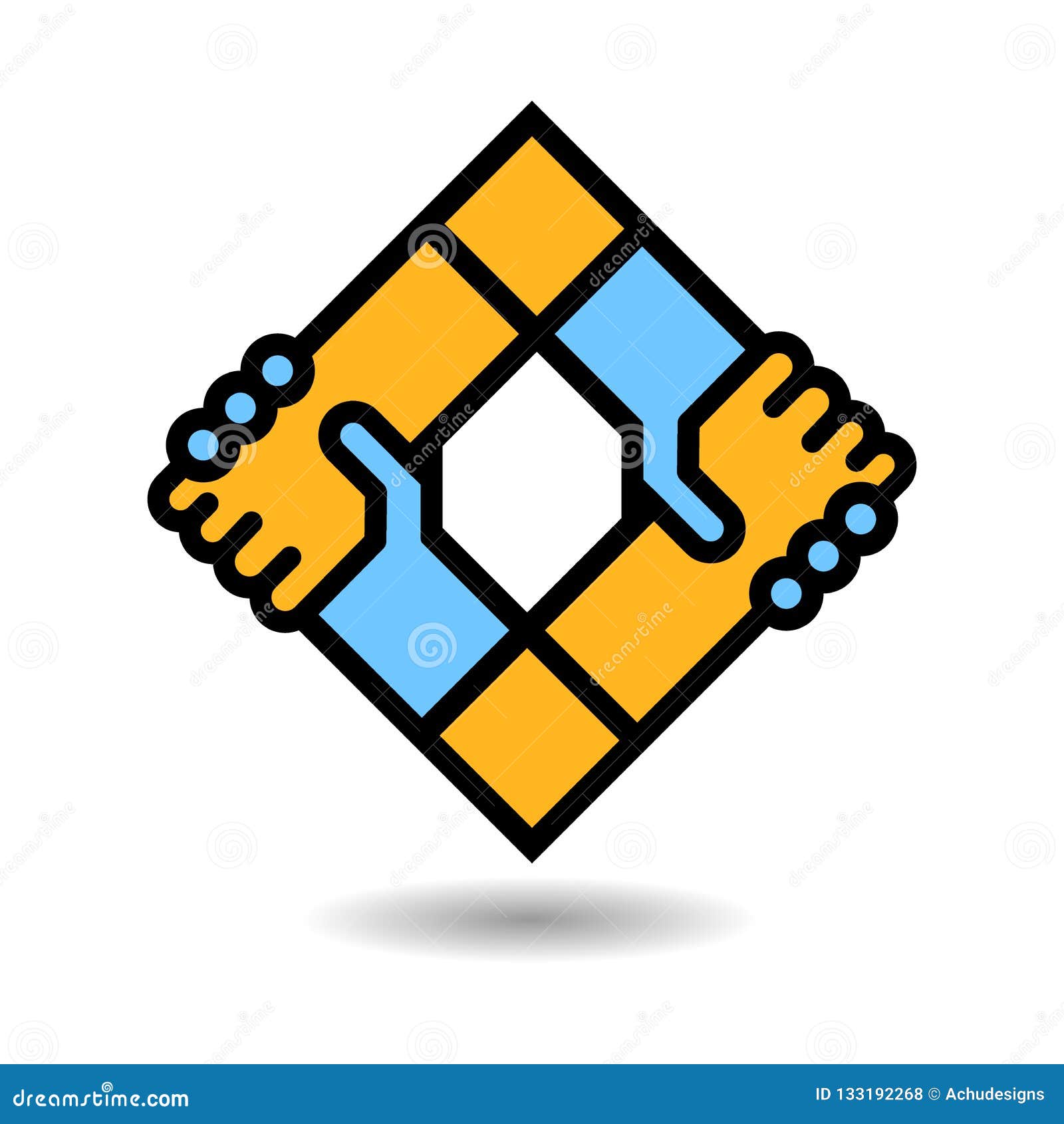 Handshake logo stock vector. Illustration of brand, cooperation - 133192268 Handshake logo stock vector. Illustration of brand, cooperation - 133192268