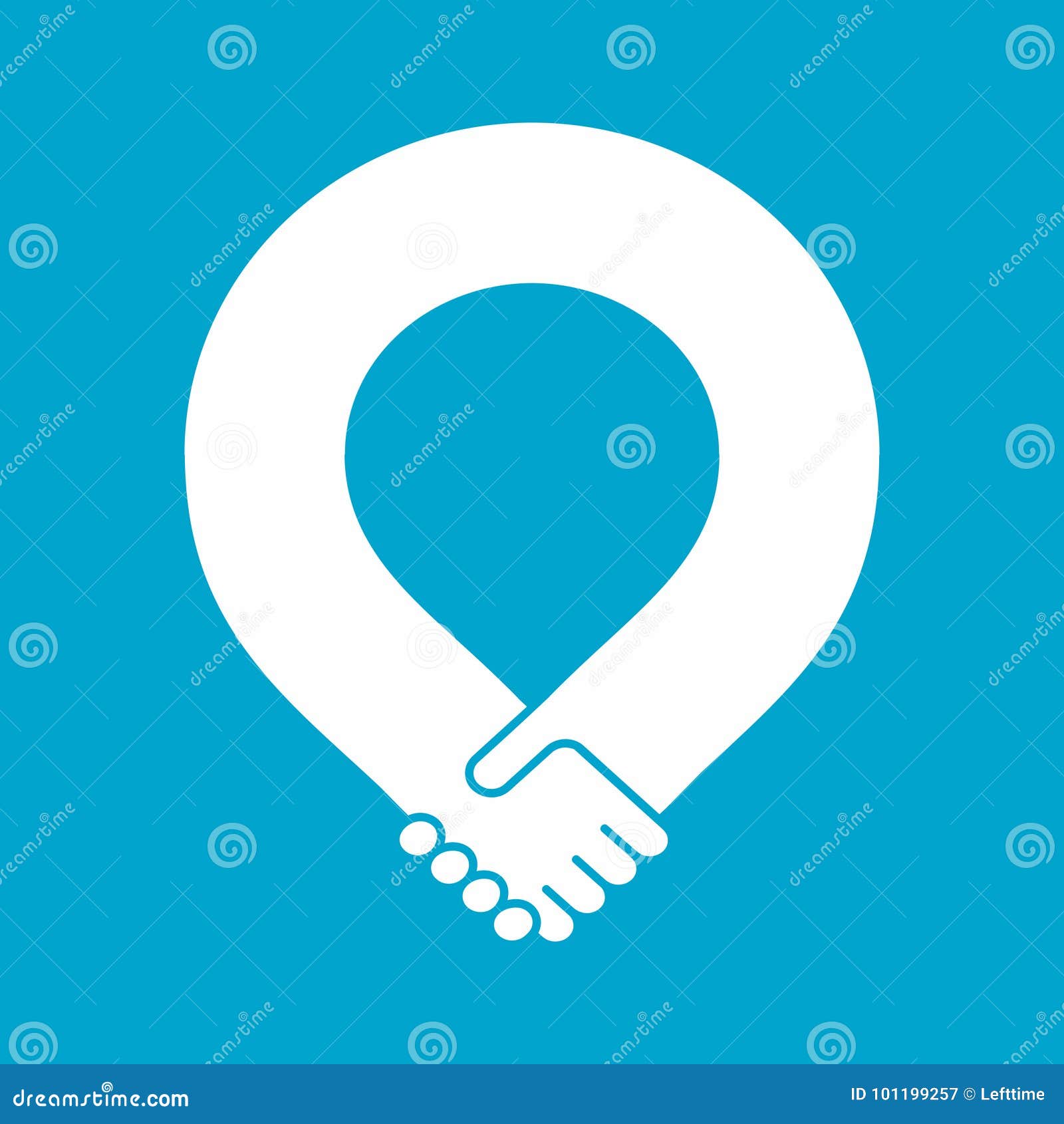 Handshake Loop Vector Illustration Stock Vector - Illustration of ...