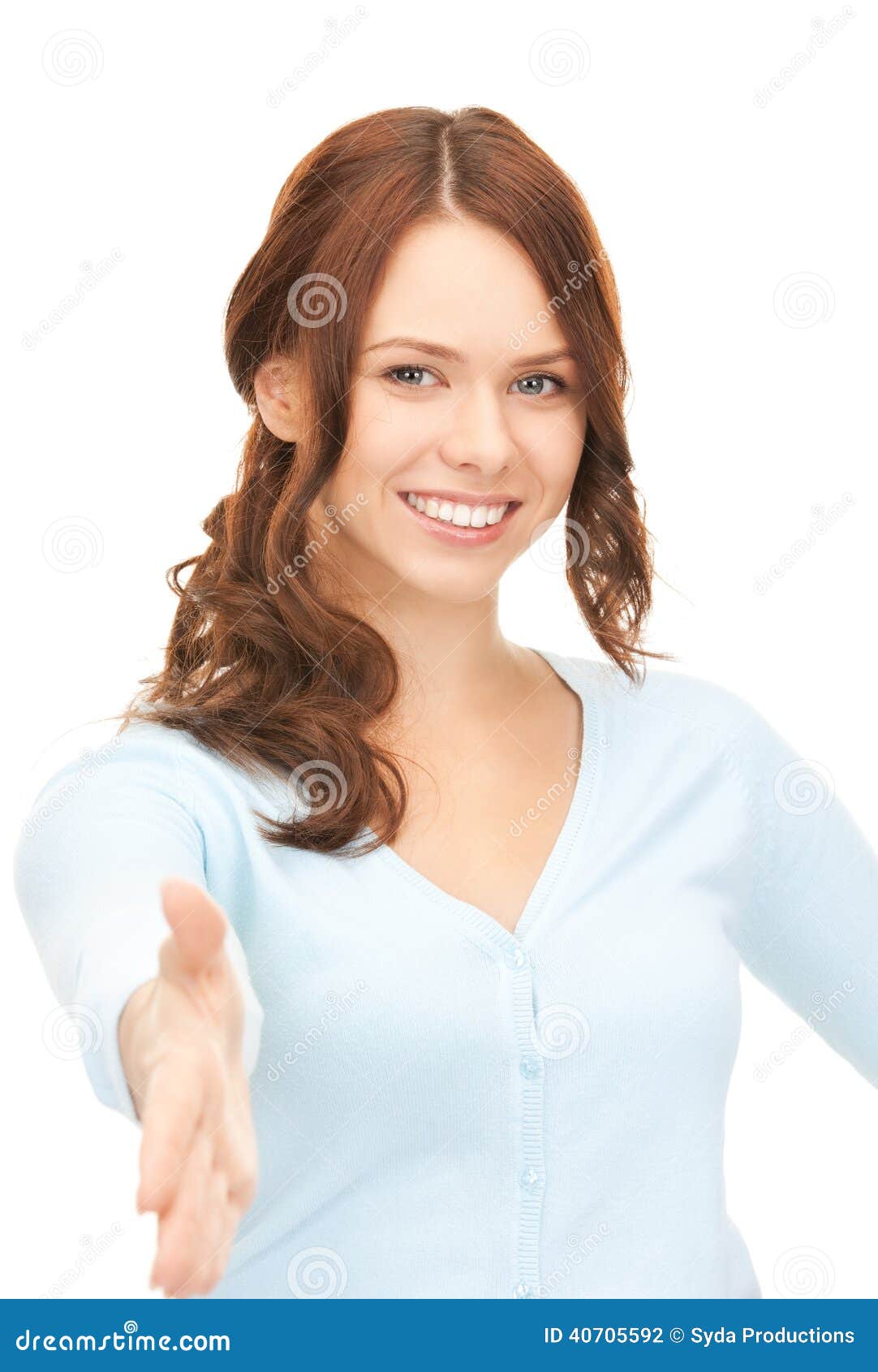 Handshake stock photo. Image of girl, cheerful, hand - 40705592