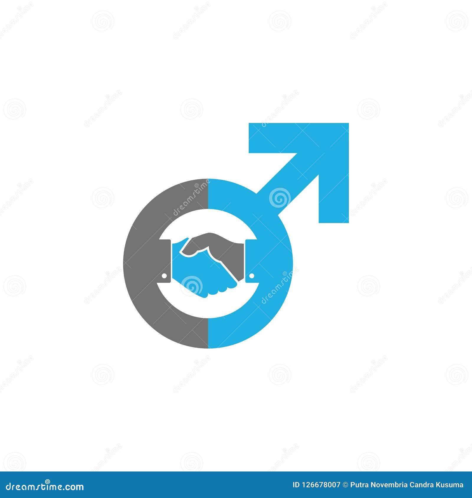 Handshake Male Man Logo Icon Design Stock Illustration - Illustration ...