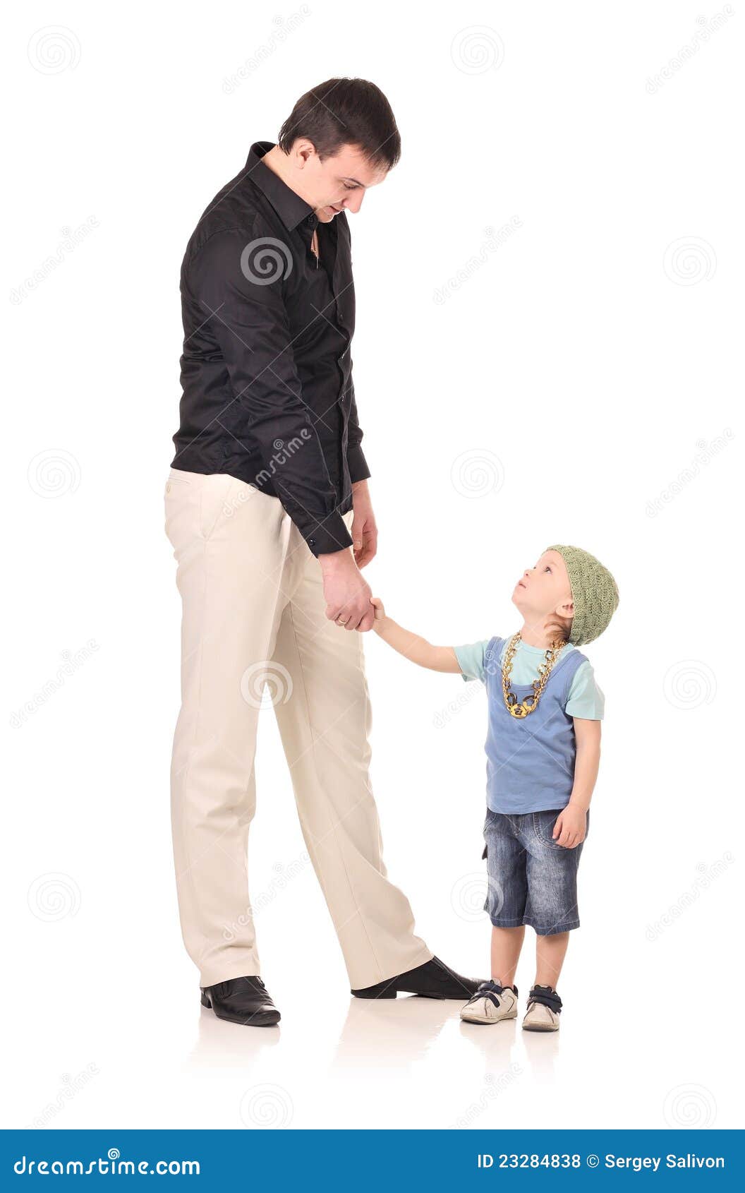 Handshake of man and boy stock photo. Image of male, high - 23284838