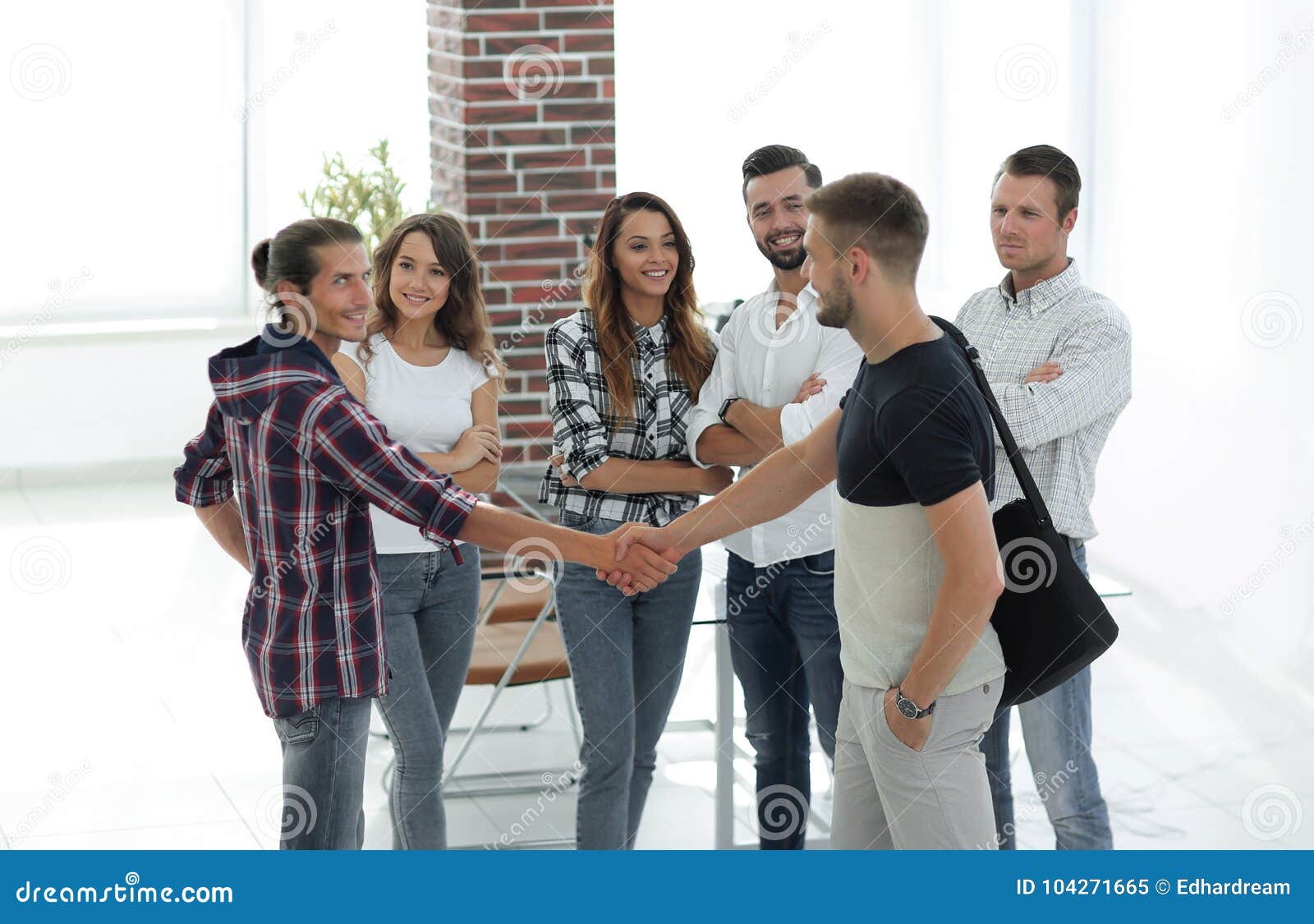 Handshake Manager and Customer in the Office. Stock Image - Image of ...