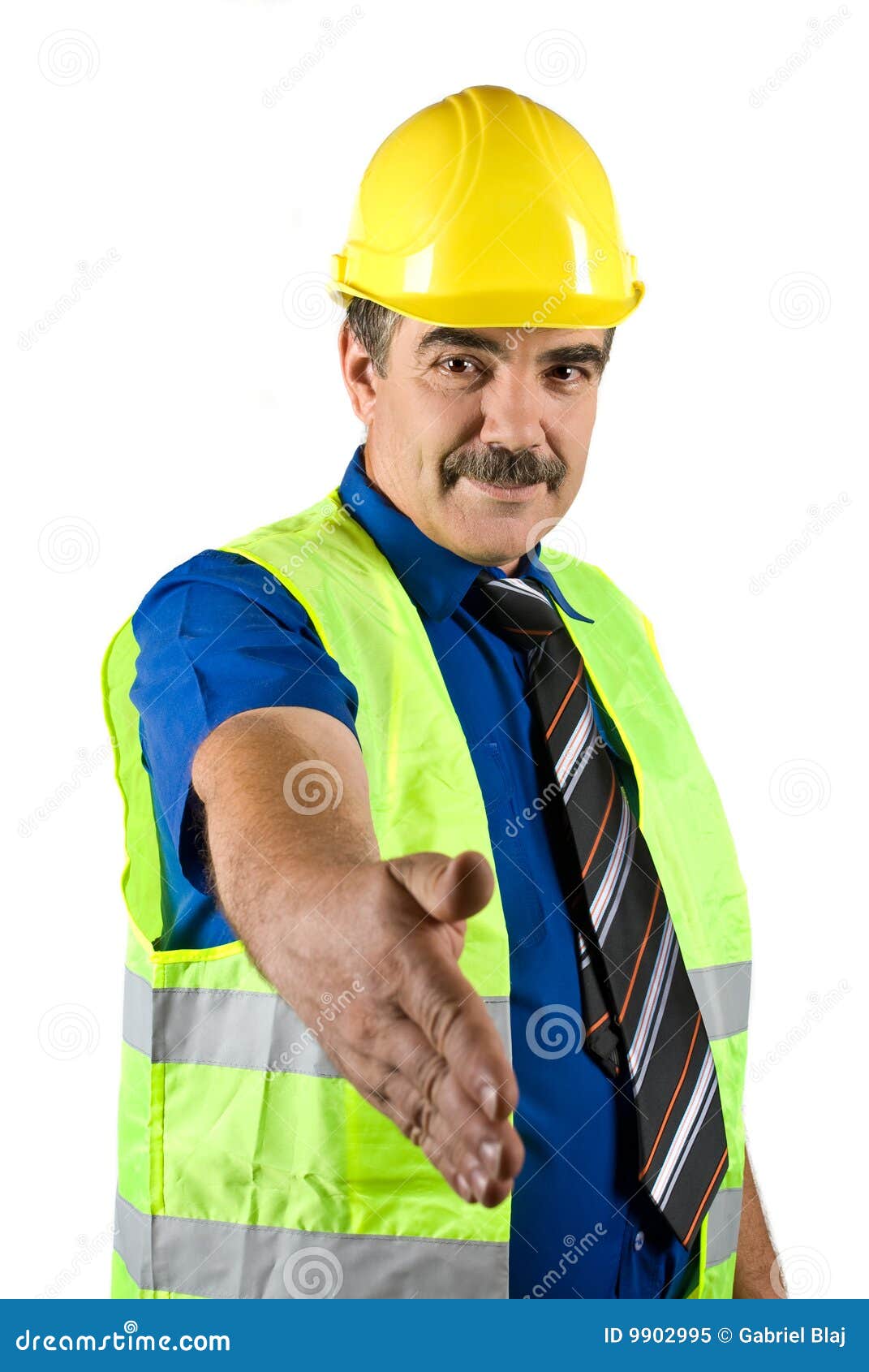 Handshake Mature Construction Engineer Stock Image - Image of hard ...