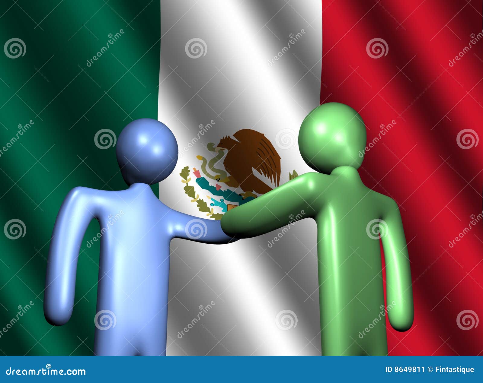 Handshake with Mexican Flag Illustration Stock Illustration ...