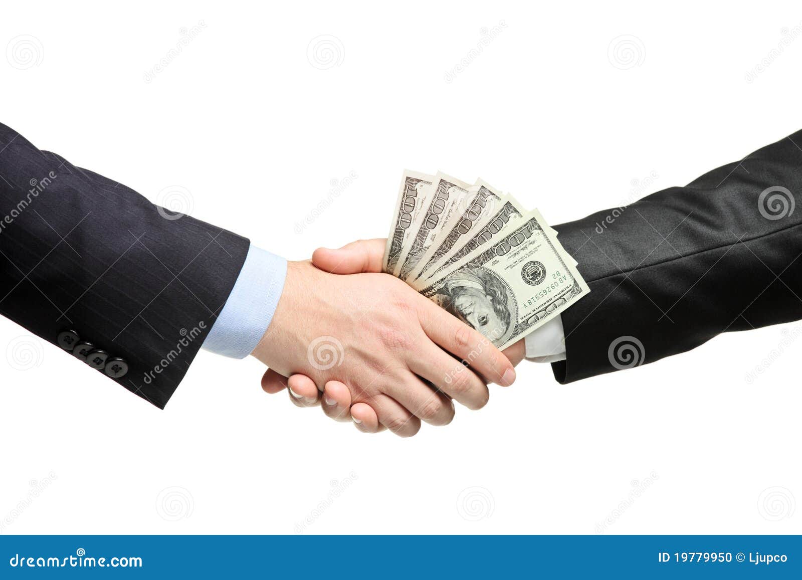 Handshake with money stock photo. Image of finance, banknote - 19779950