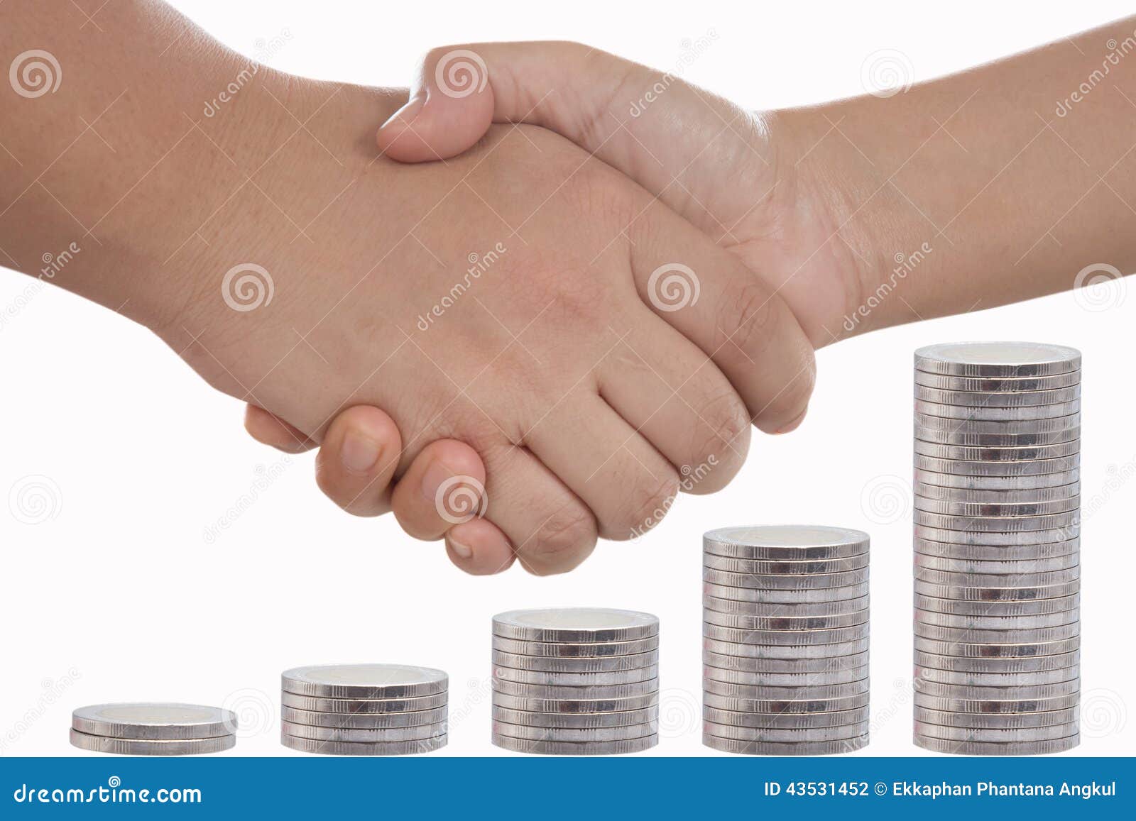 Handshake with Money stock photo. Image of metal, rich - 43531452