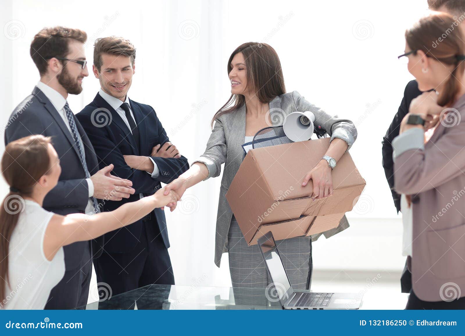 Handshake a New Employee with the Project Manager Stock Photo - Image ...