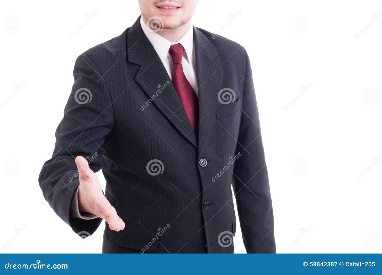 Handshake offer gesture stock image. Image of business - 58842387