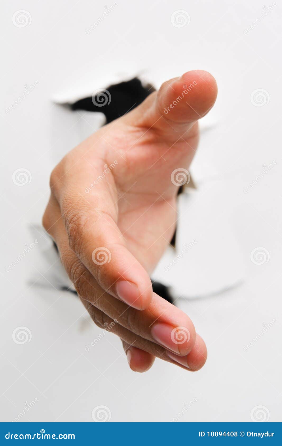 Handshake Offering from Cracked Wall Stock Photo - Image of greeting ...