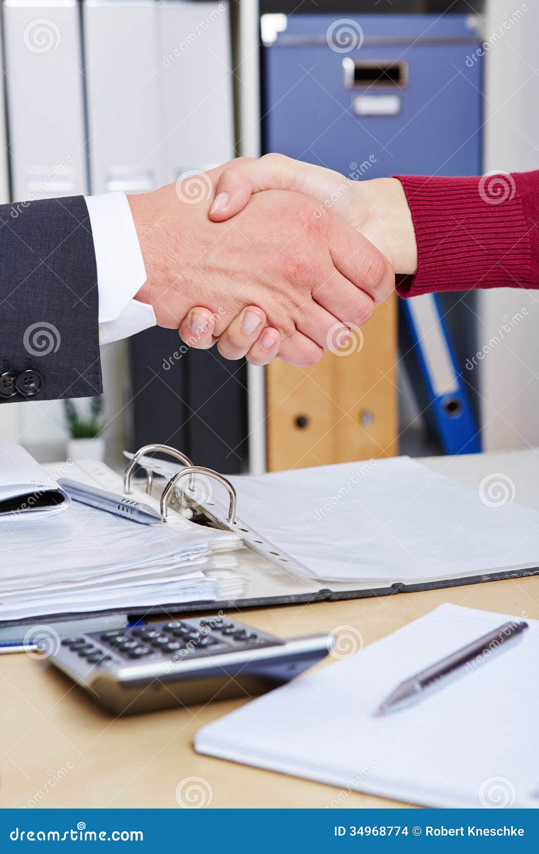 Handshake in office after stock photo. Image of partnership - 34968774