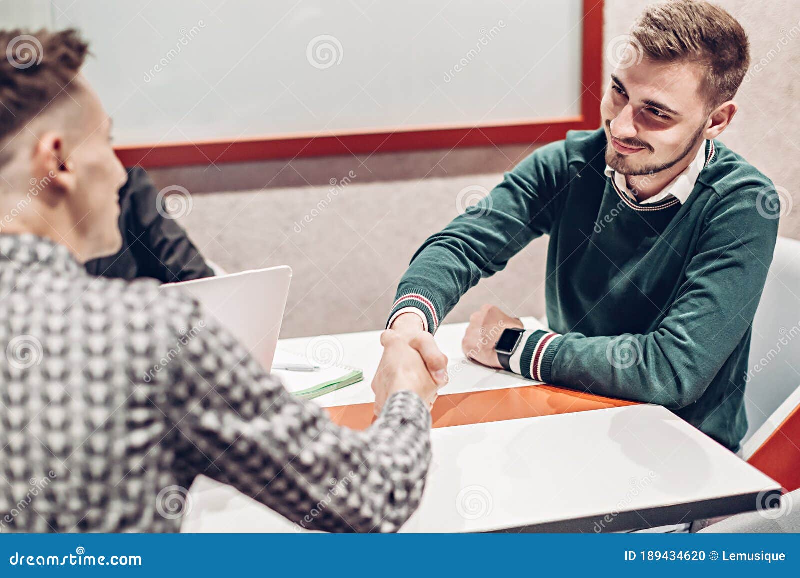 Handshake in office stock photo. Image of hands, corporate - 189434620