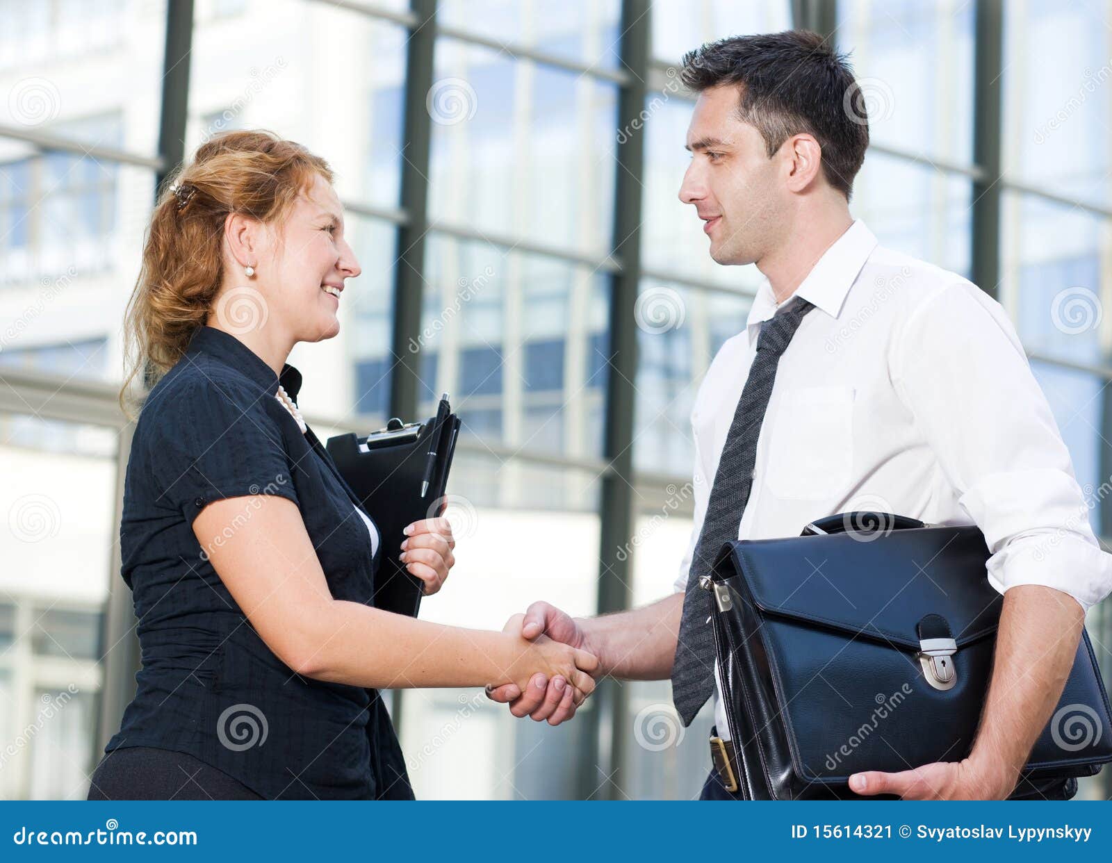 Handshake between Office Workers Stock Image - Image of manager ...