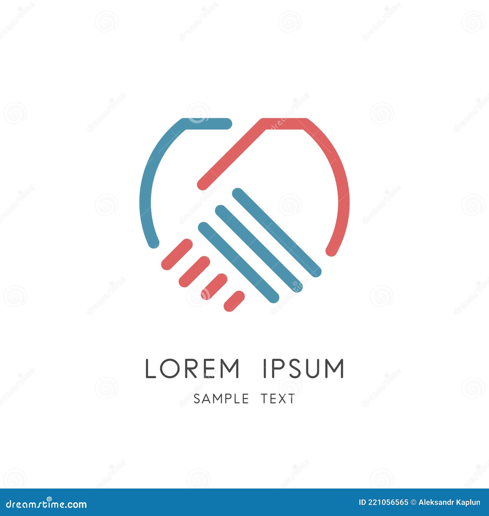 Handshake Outline Logo - Shake Hands and Circle Symbol Stock Vector ...