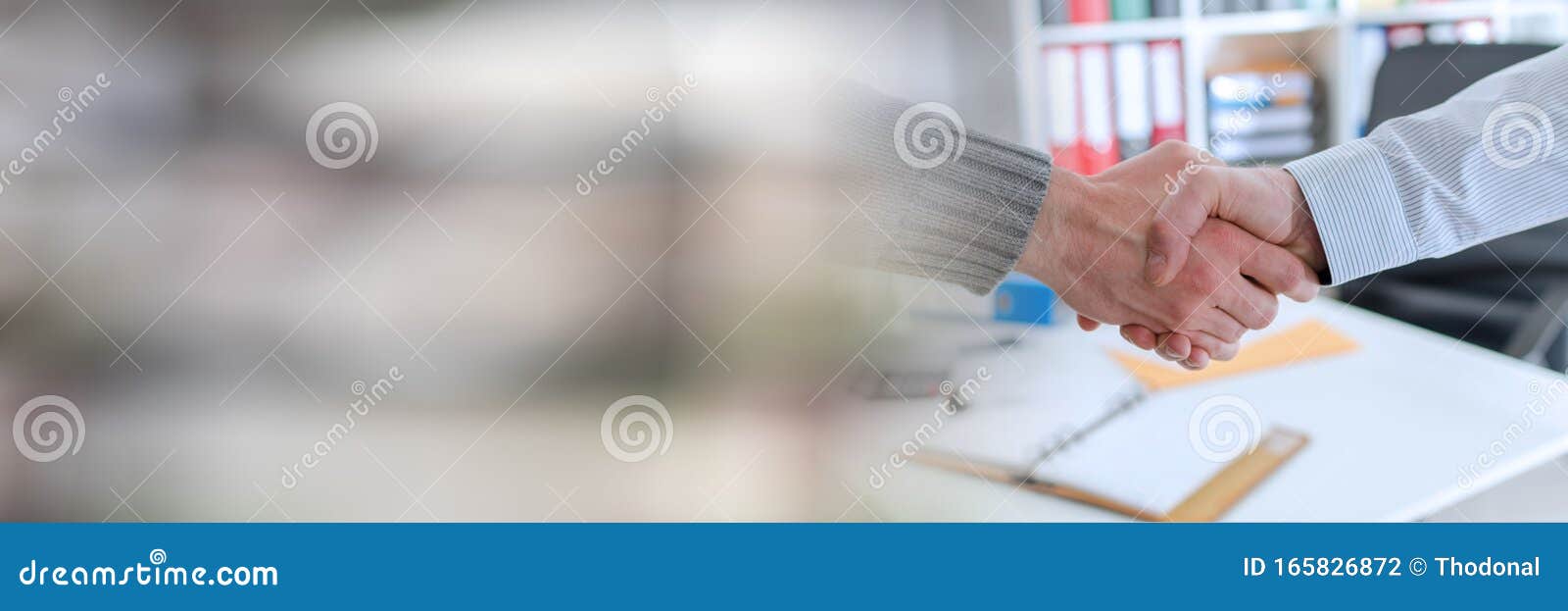 Handshake; Panoramic Banner Stock Photo - Image of meeting, banner ...