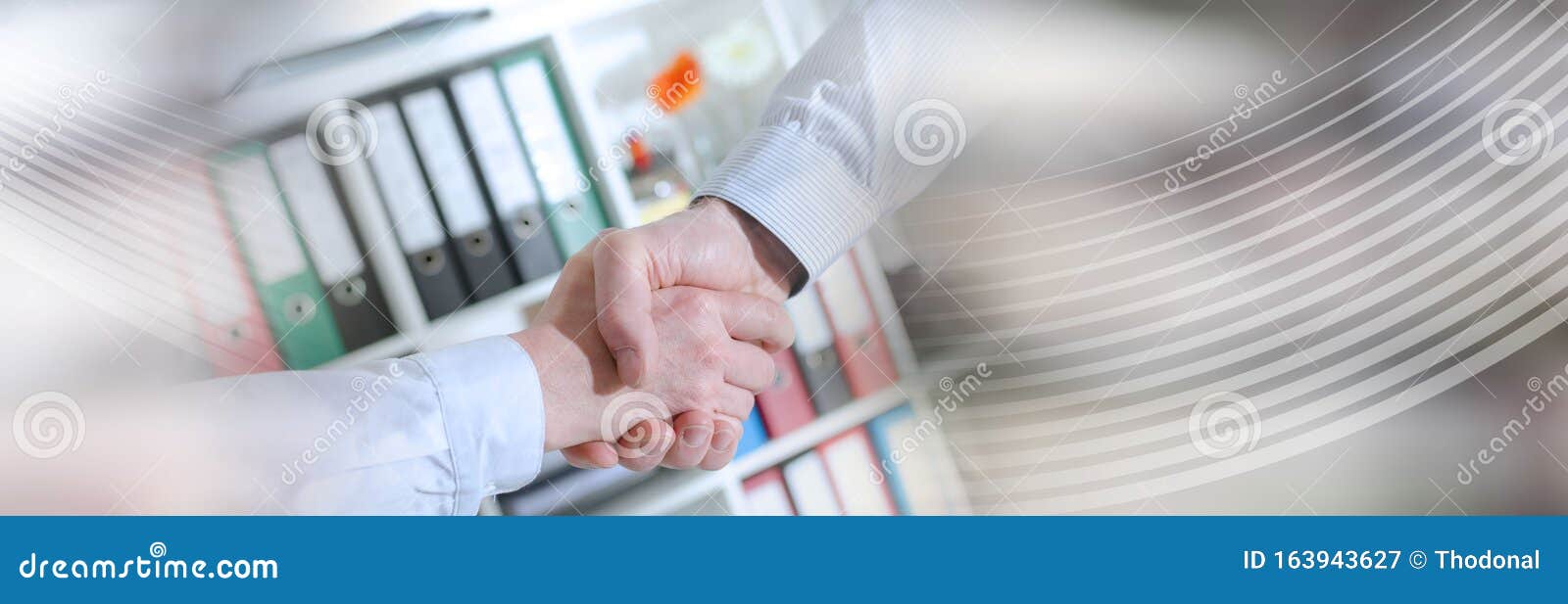 Handshake; Panoramic Banner Stock Image - Image of partnership, deal ...