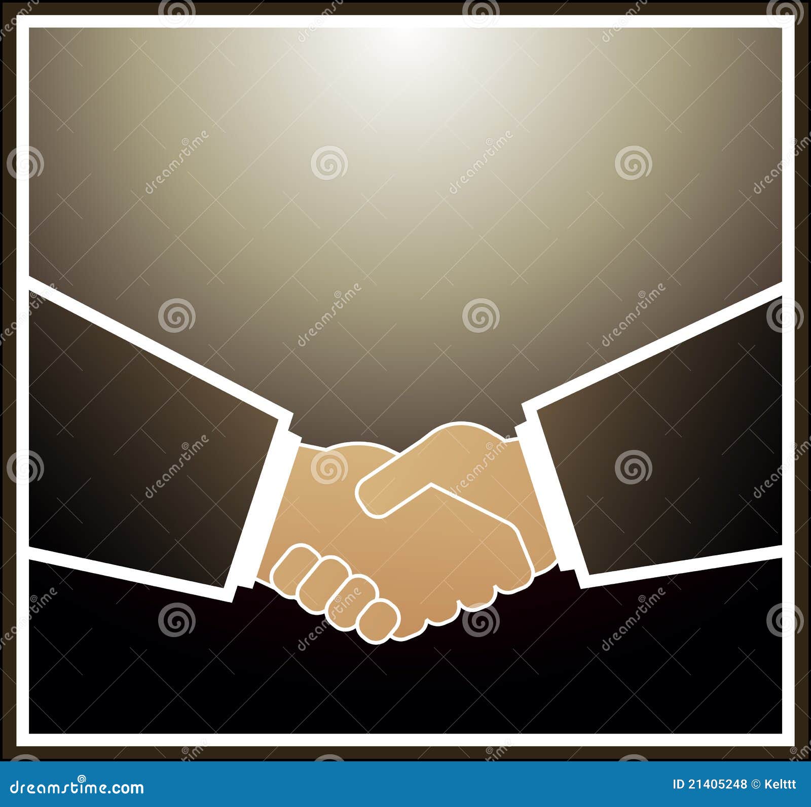 Handshake partners stock vector. Illustration of emblem - 21405248