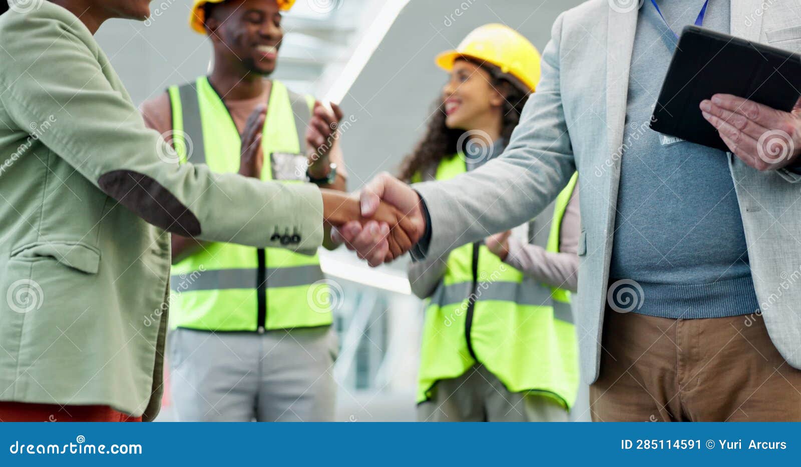 Handshake, Partnership and People, Success and Construction, Business ...
