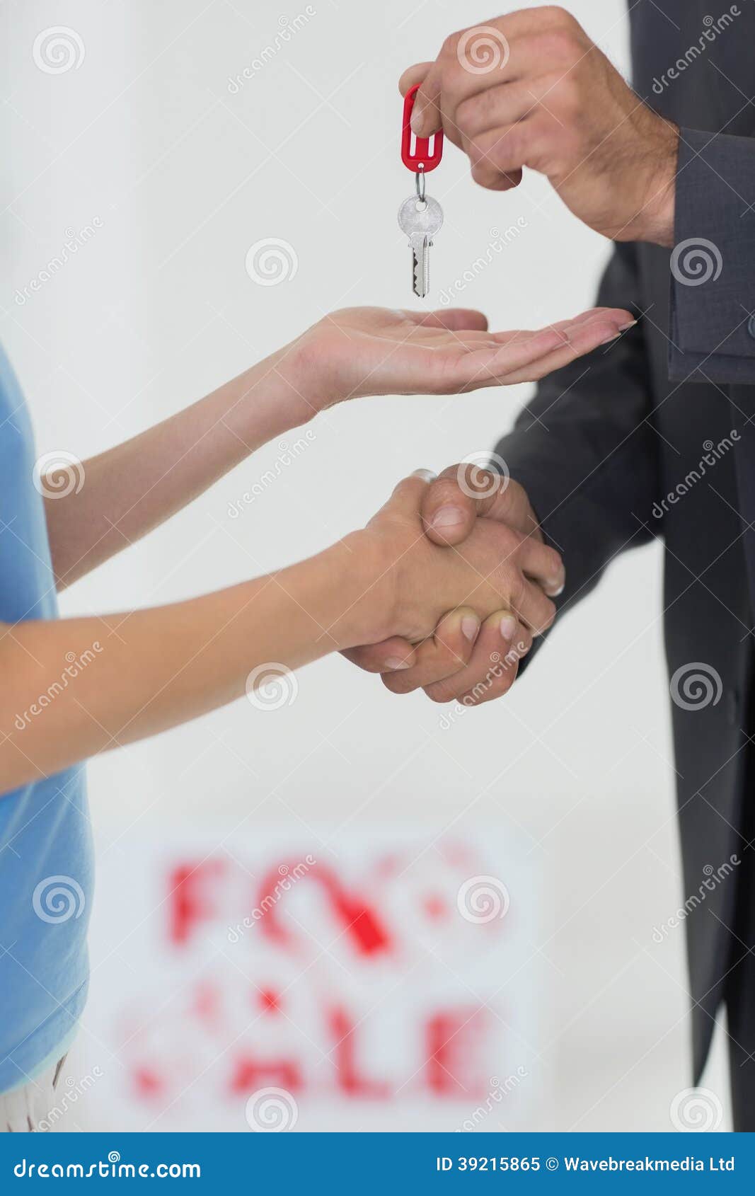 Handshake and Passing House Key Stock Image - Image of woman, agent ...